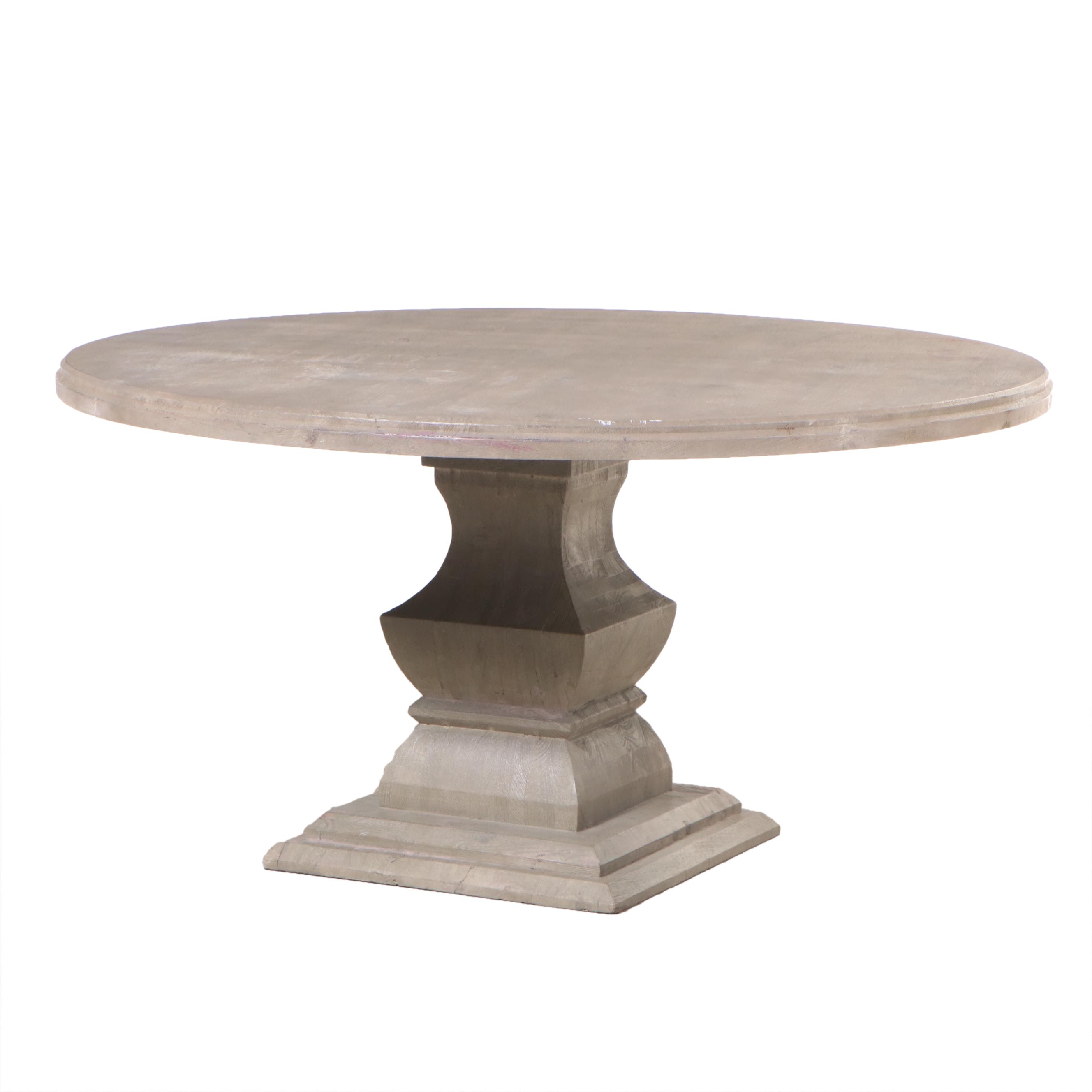 Ballard Designs "Andrews" Mango Wood Pedestal Dining Table | EBTH