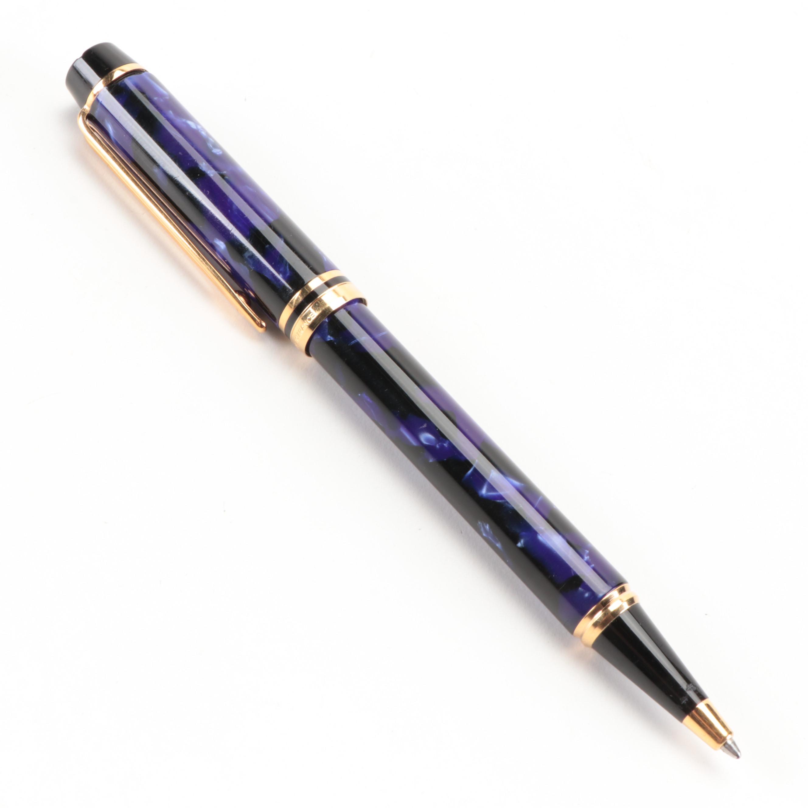 Waterman Phileas Blue Marble Ballpoint Pen and Expert Dune Red Fountain ...