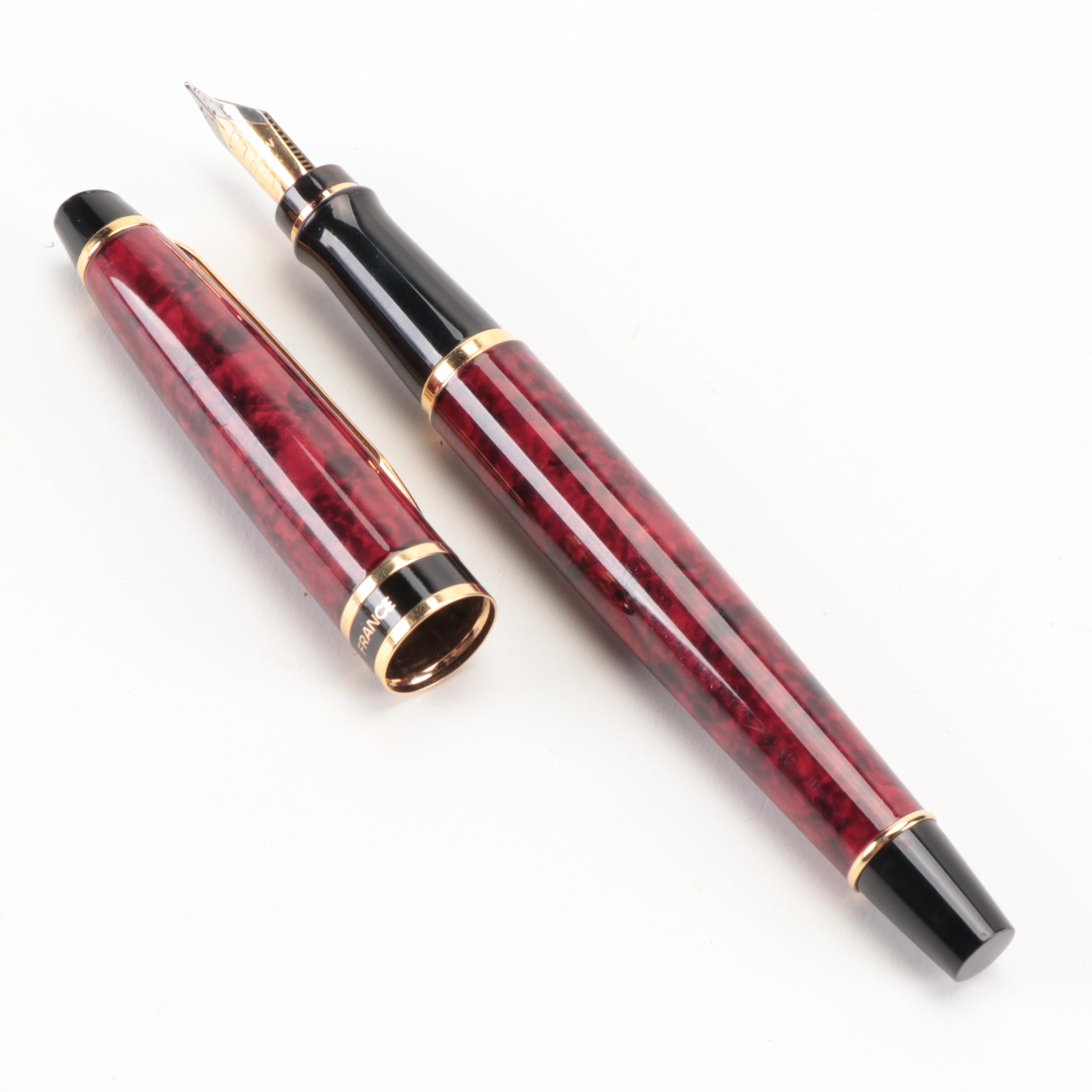 Waterman Phileas Blue Marble Ballpoint Pen and Expert Dune Red Fountain ...
