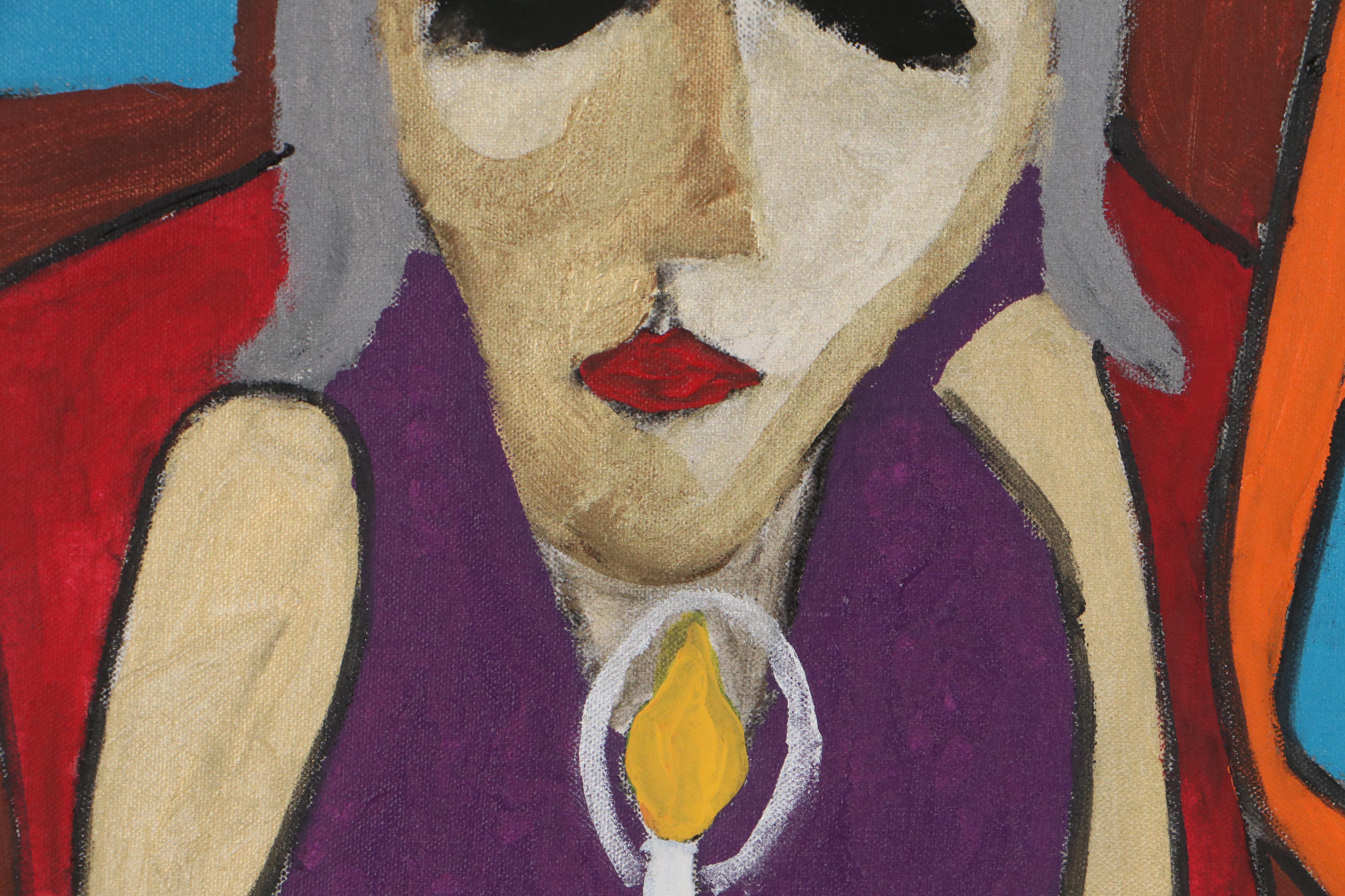 Jim Guest Figural Acrylic Painting, 21st Century | EBTH