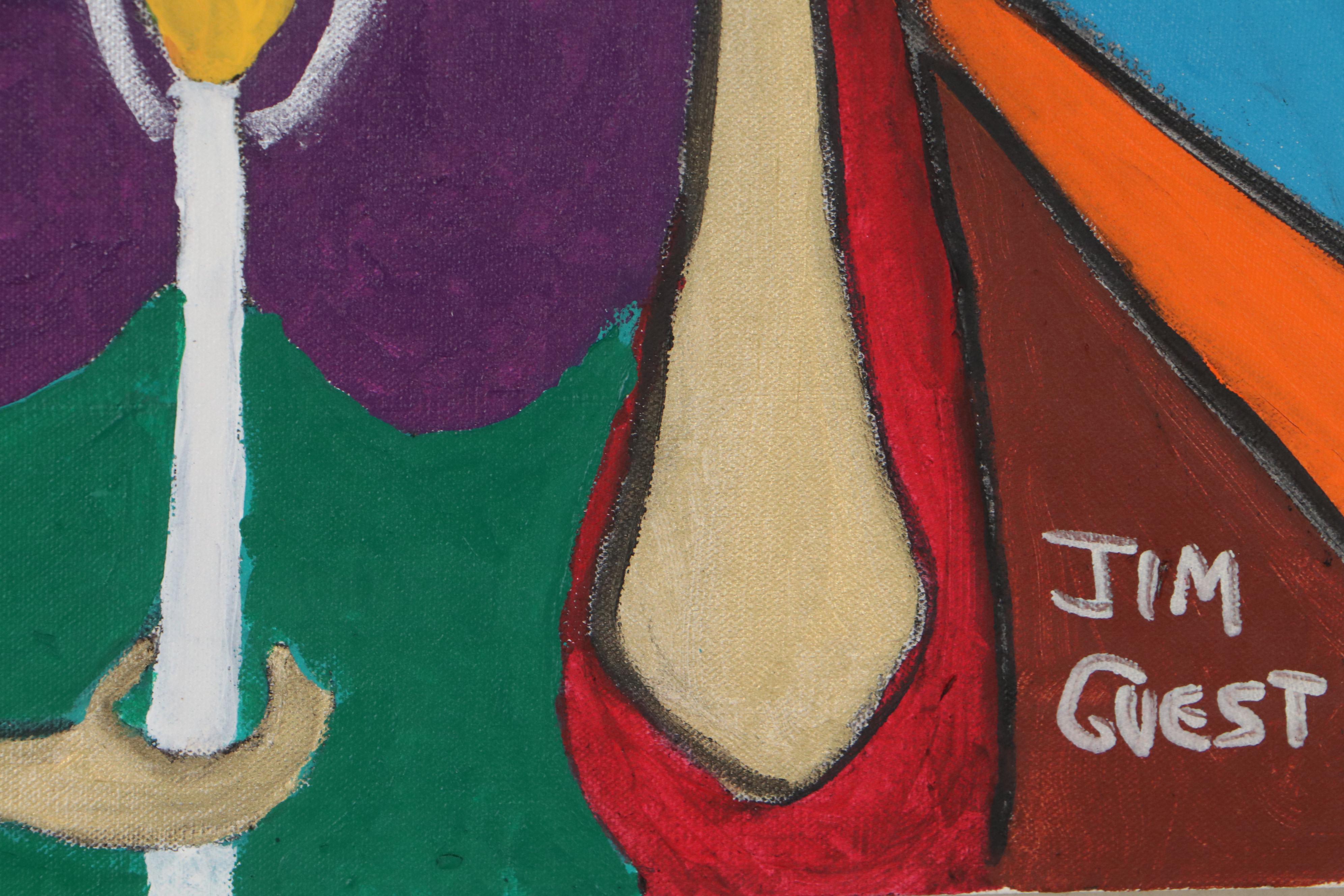 Jim Guest Figural Acrylic Painting, 21st Century | EBTH