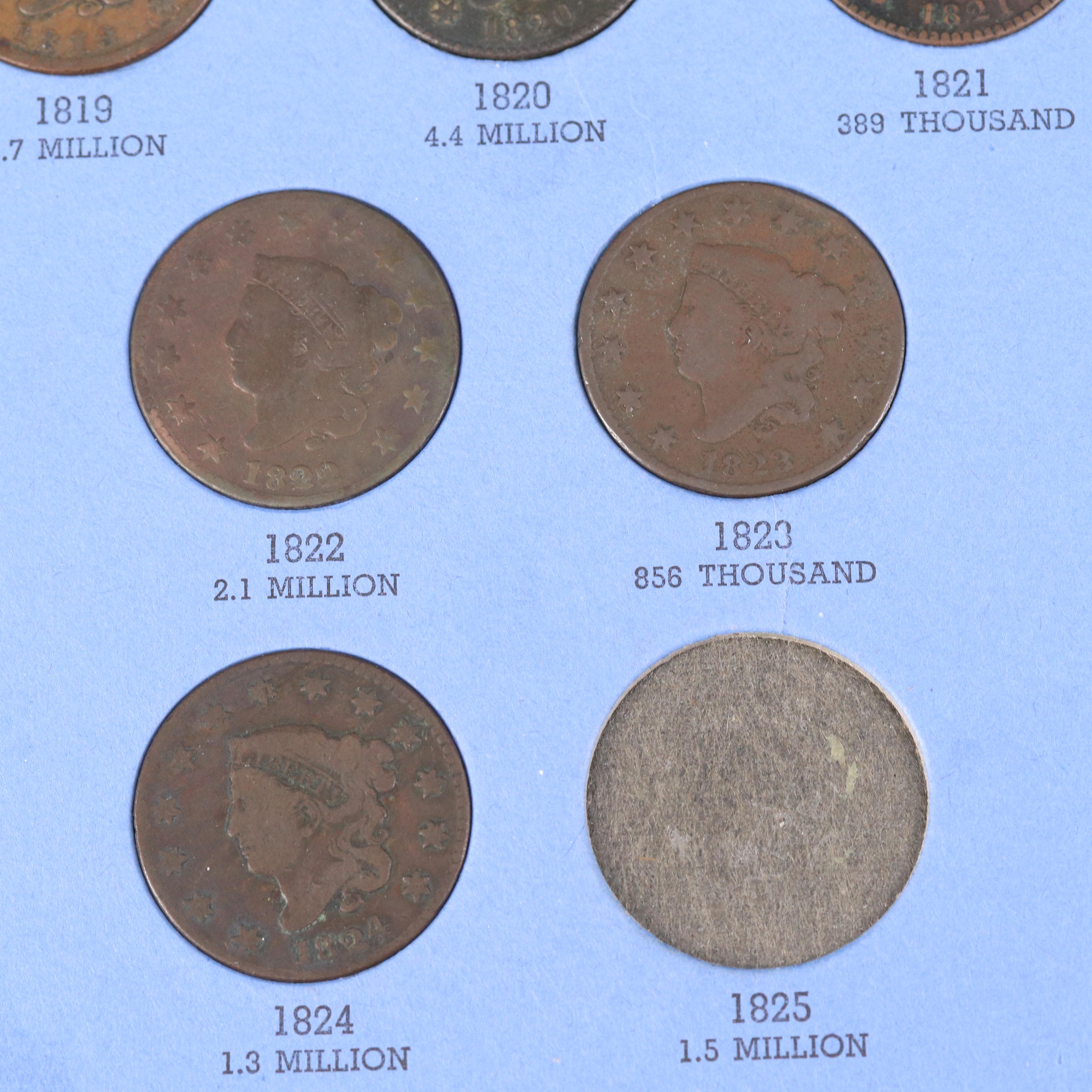 U.S. Large Cent Collection from 1816-1824 | EBTH