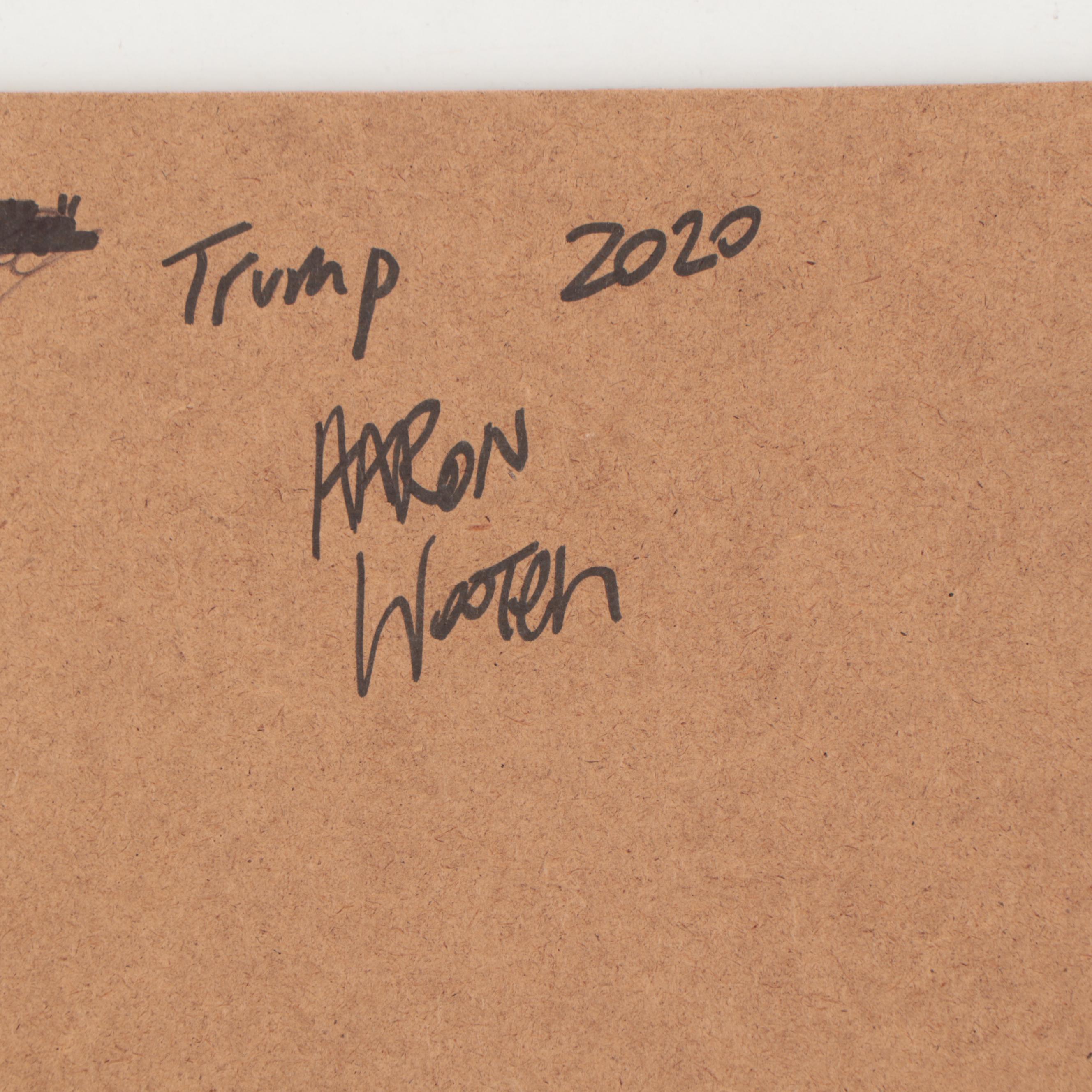 Aaron Wooten Acrylic and Ink Painting "Trump," 2020 | EBTH