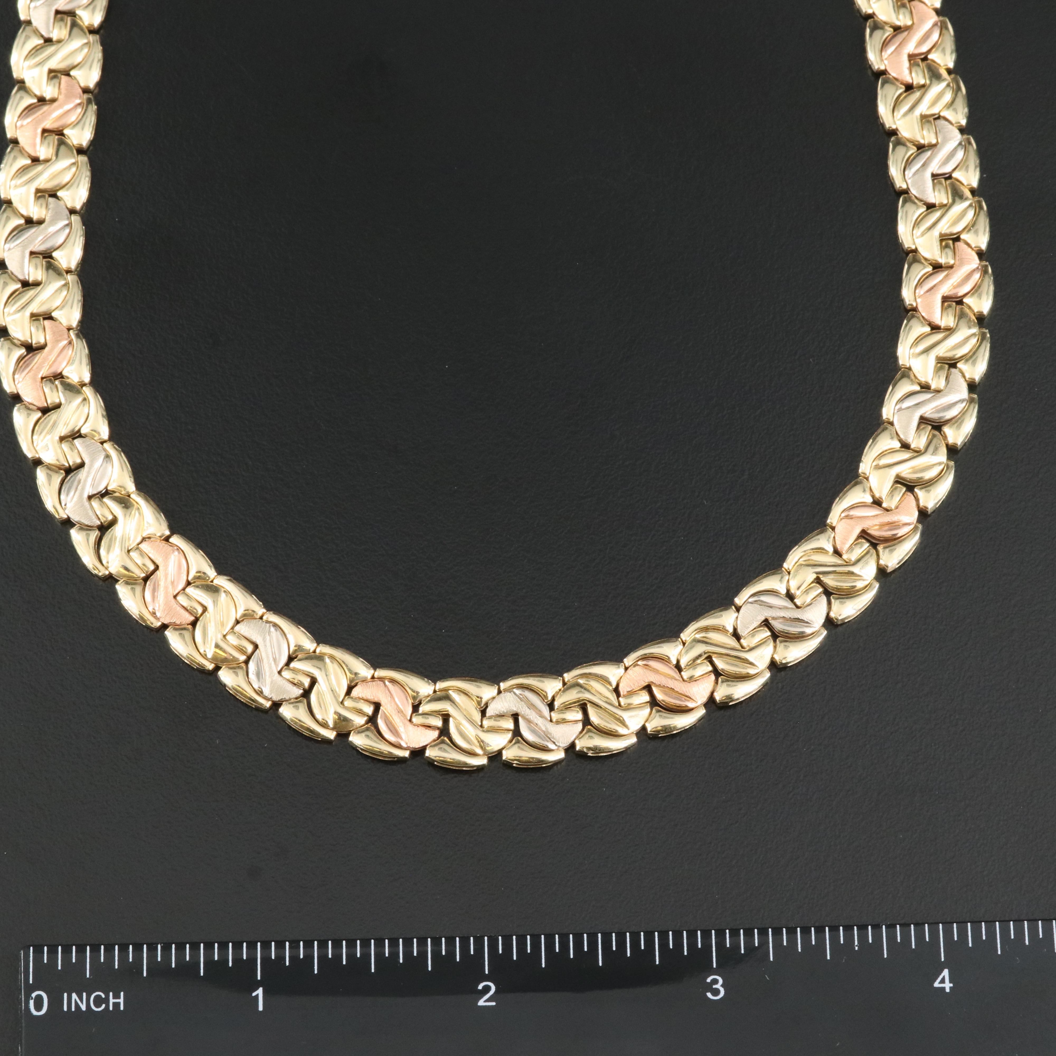 14K Tri-Color Gold Necklace | EBTH