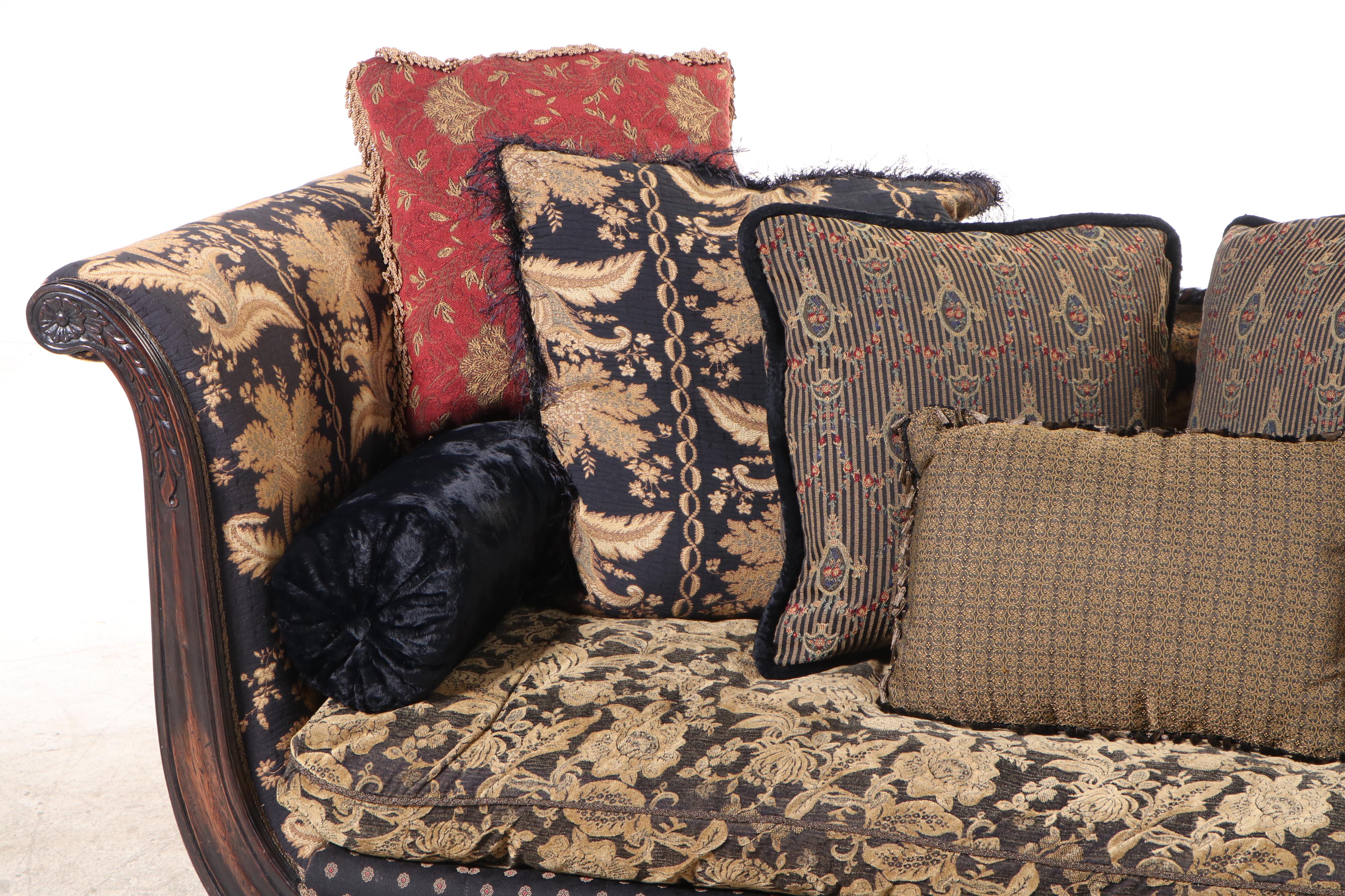 Carol Hicks Bolton & EJ Victor Empire Style Sofa with Pillows | EBTH