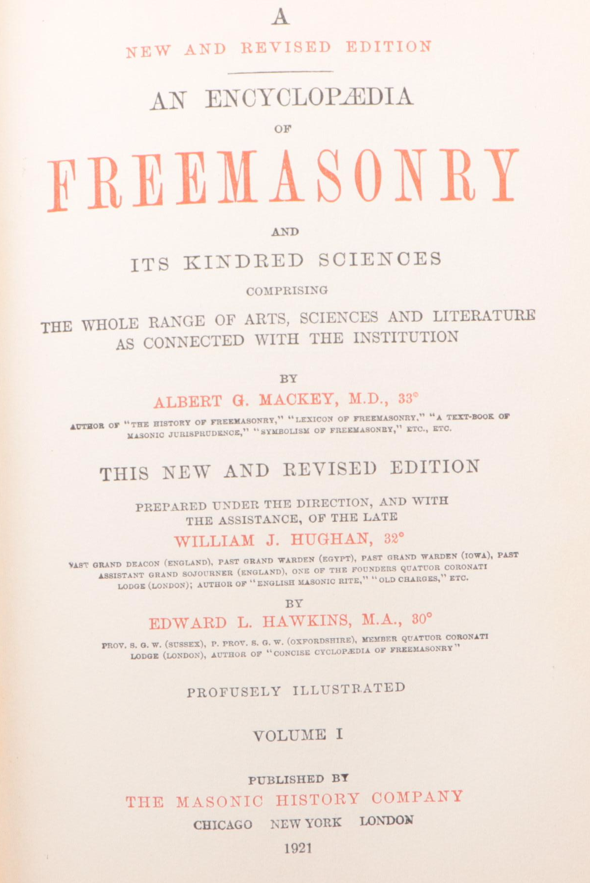 "An Encyclopædia of Freemasonry" Two-Volume Set by Albert G. Mackey et ...