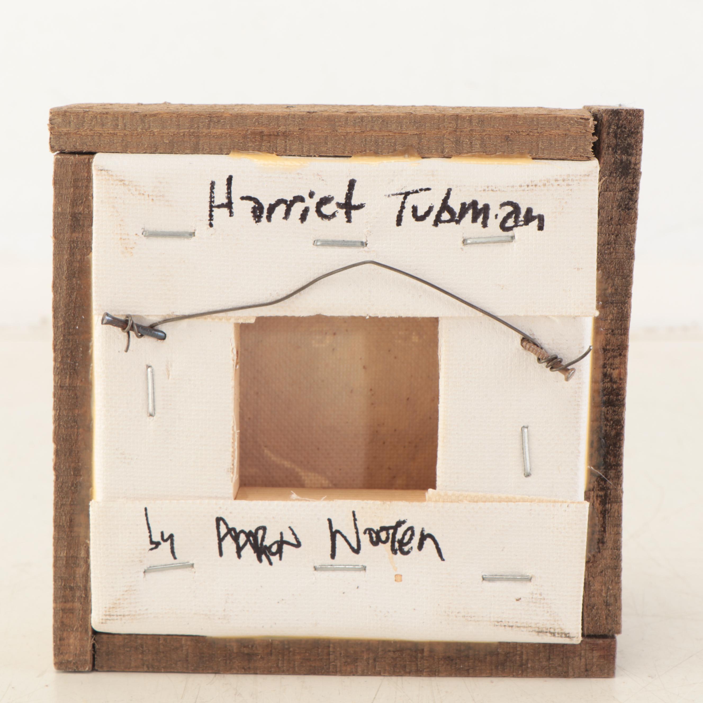 Aaron Wooten Mixed Media Painting Portrait "Harriet Tubman," 21st ...