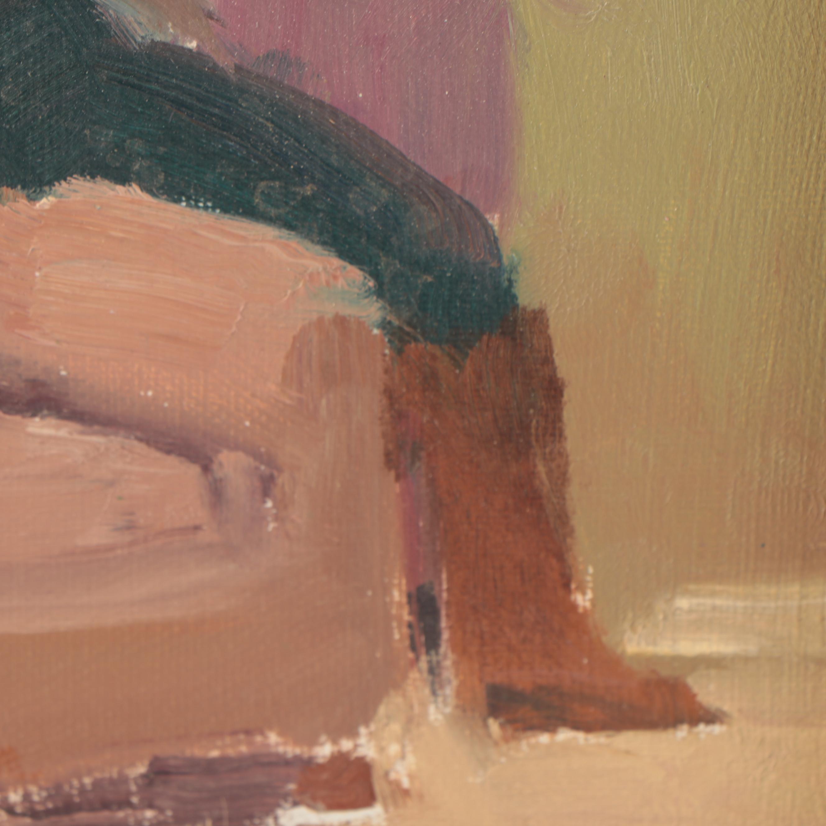 Decker Walker Figural Oil Painting "The Conversation" | EBTH