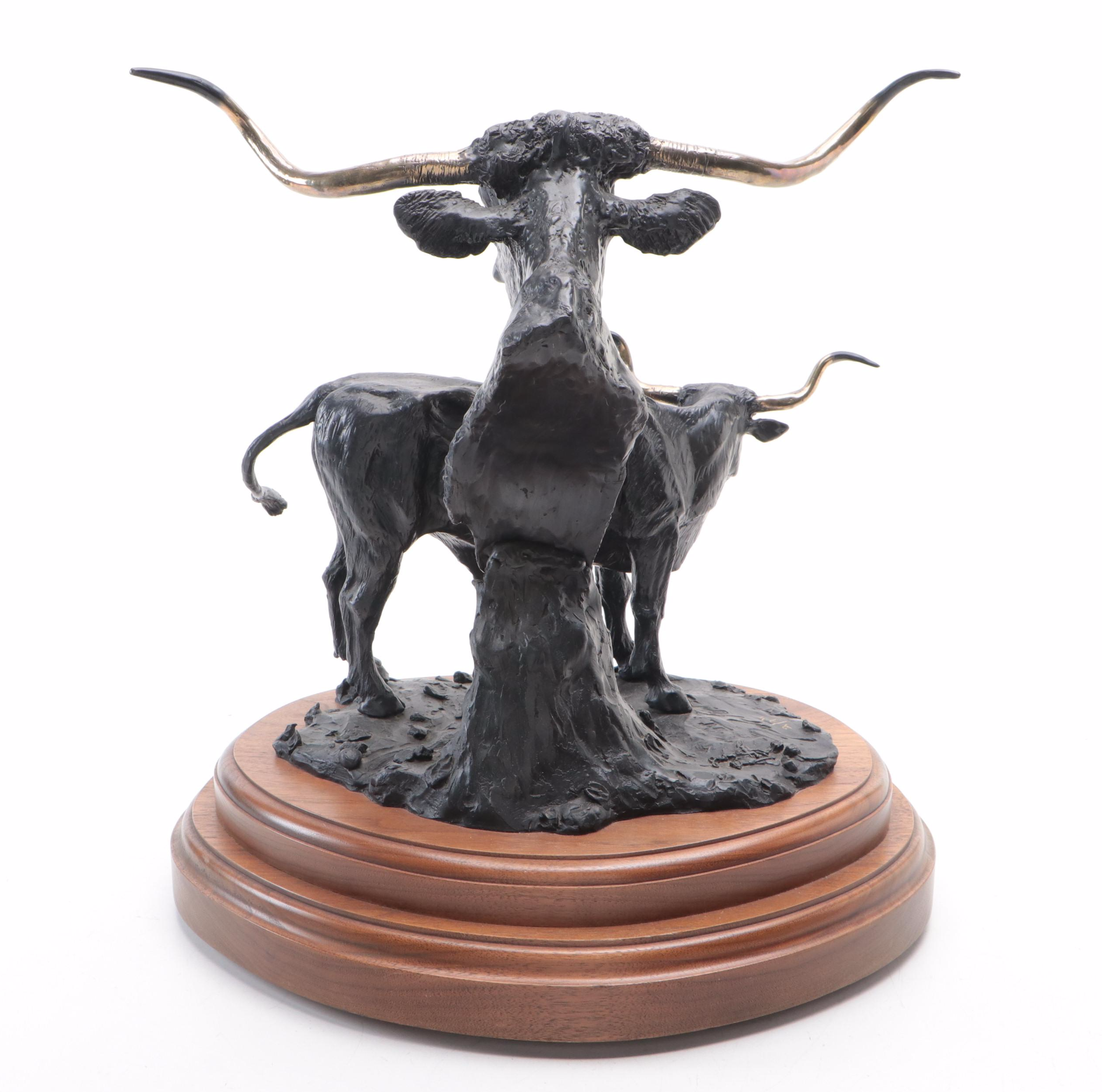 Bob Parks Bronze Sculpture "Longhorns" | EBTH