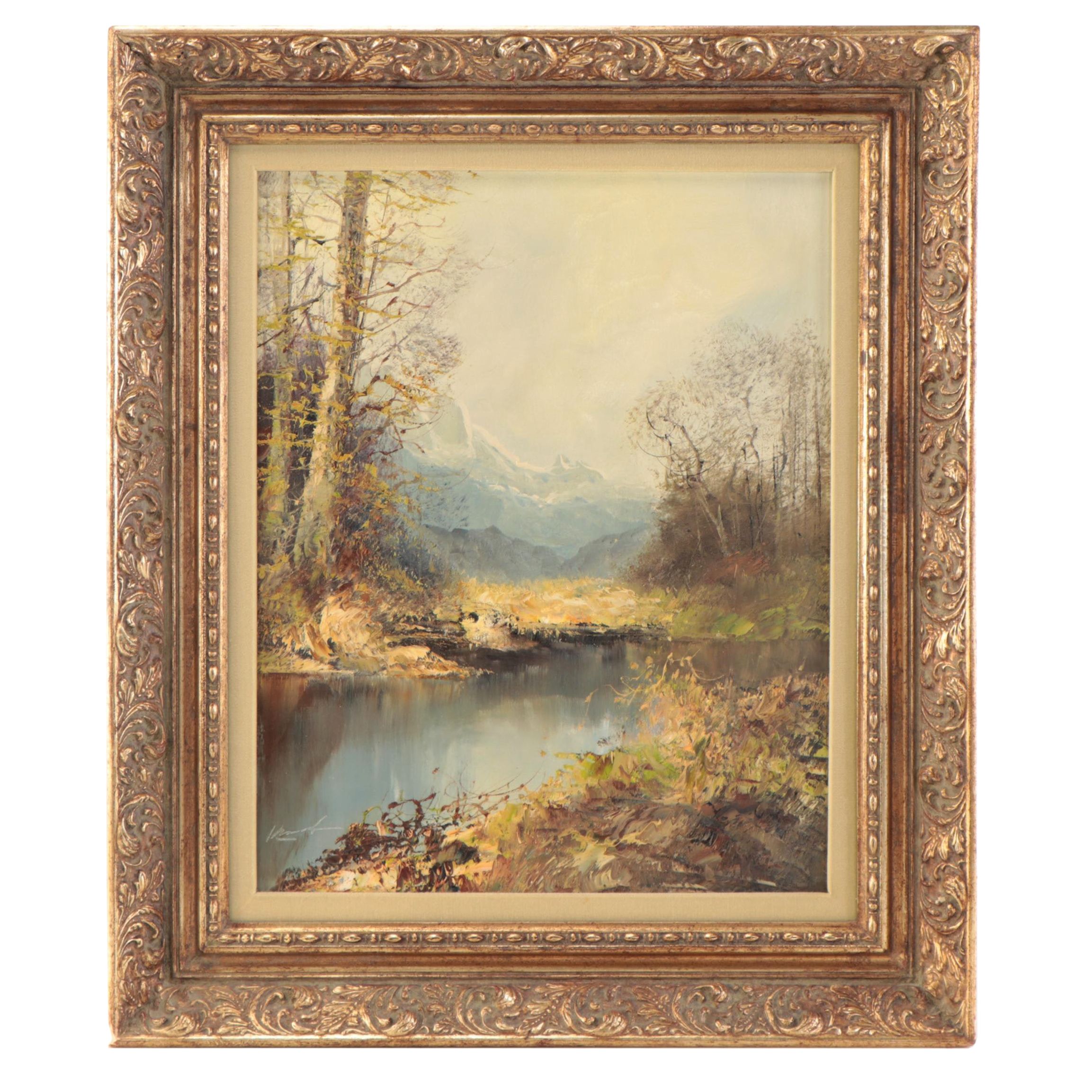 Kort Oil Painting of Nature Scene "Landscape" | EBTH