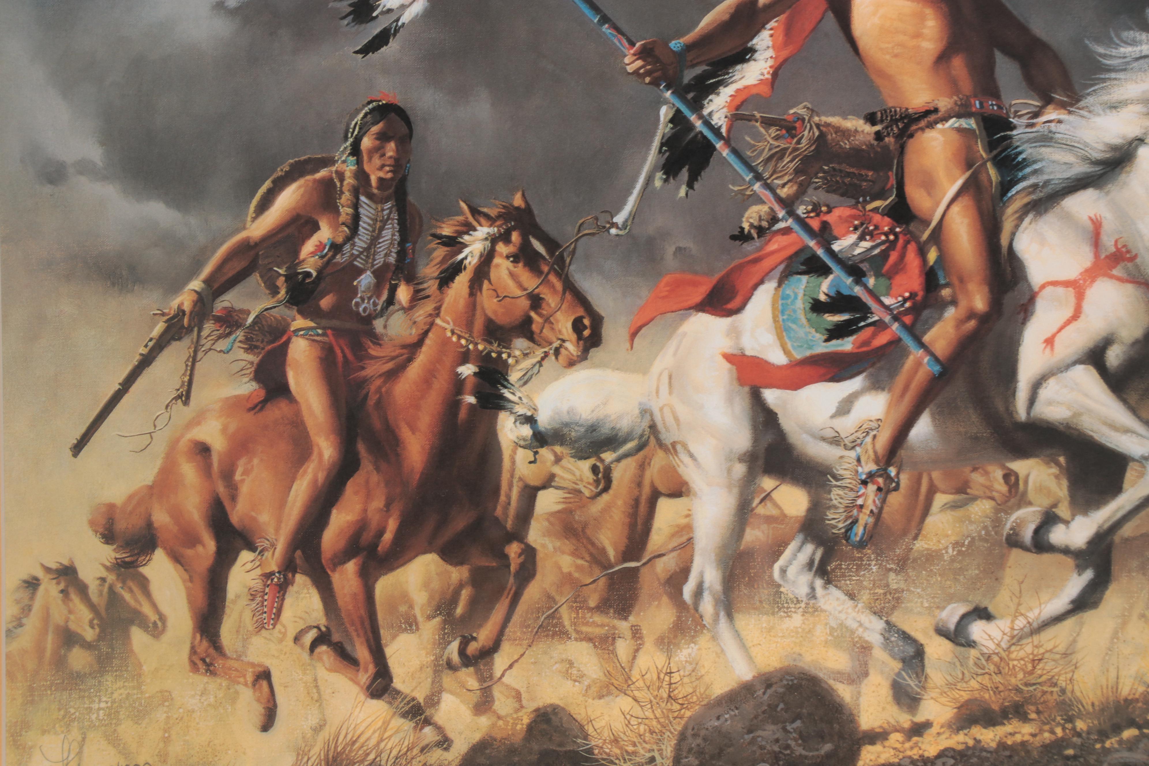 Frank McCarthy Offset Lithograph "Navajo Ponies for Comanche Warriors ...