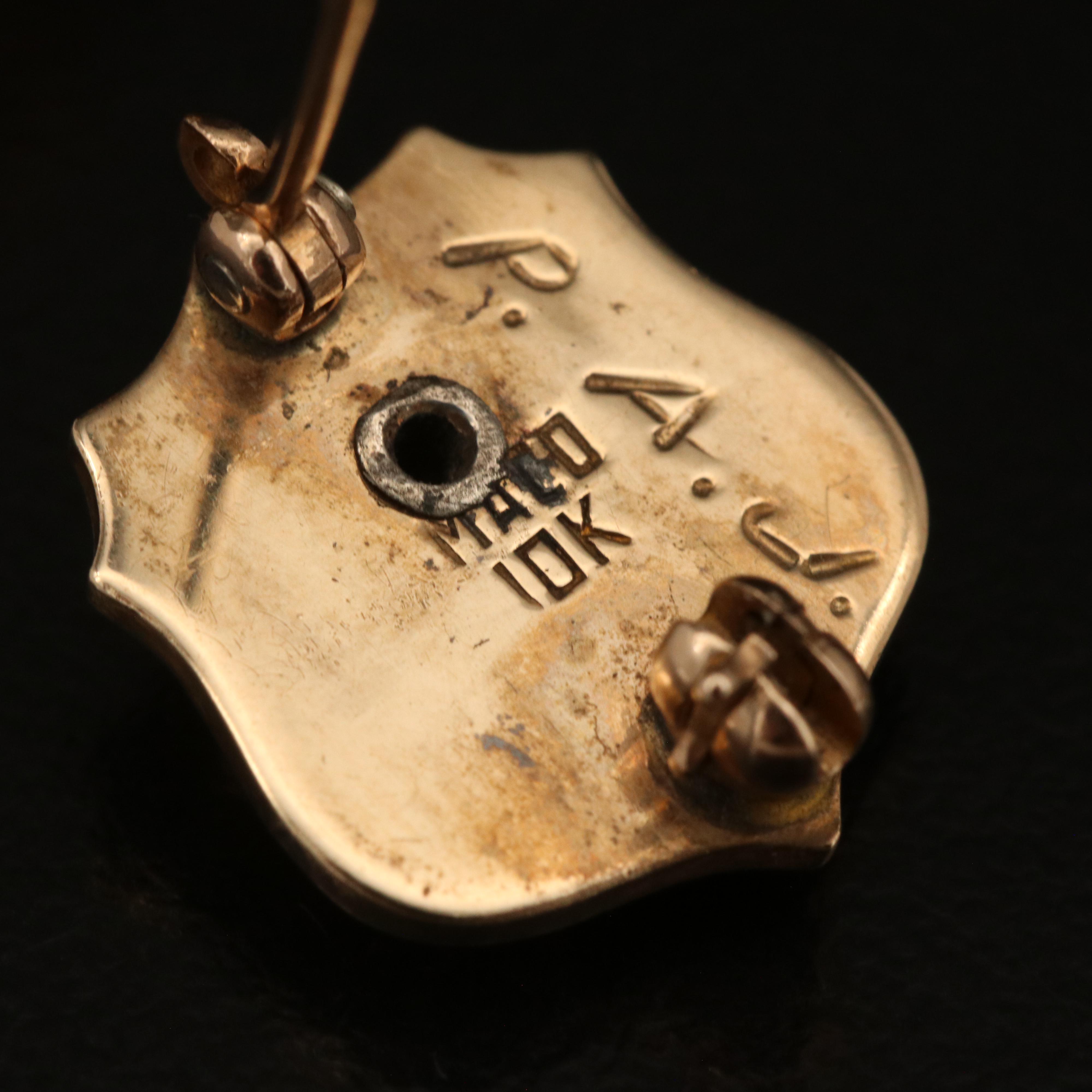 Kappa Alpha Psi and 10K Omega Psi Phi Fraternal Pins with Pearls and ...