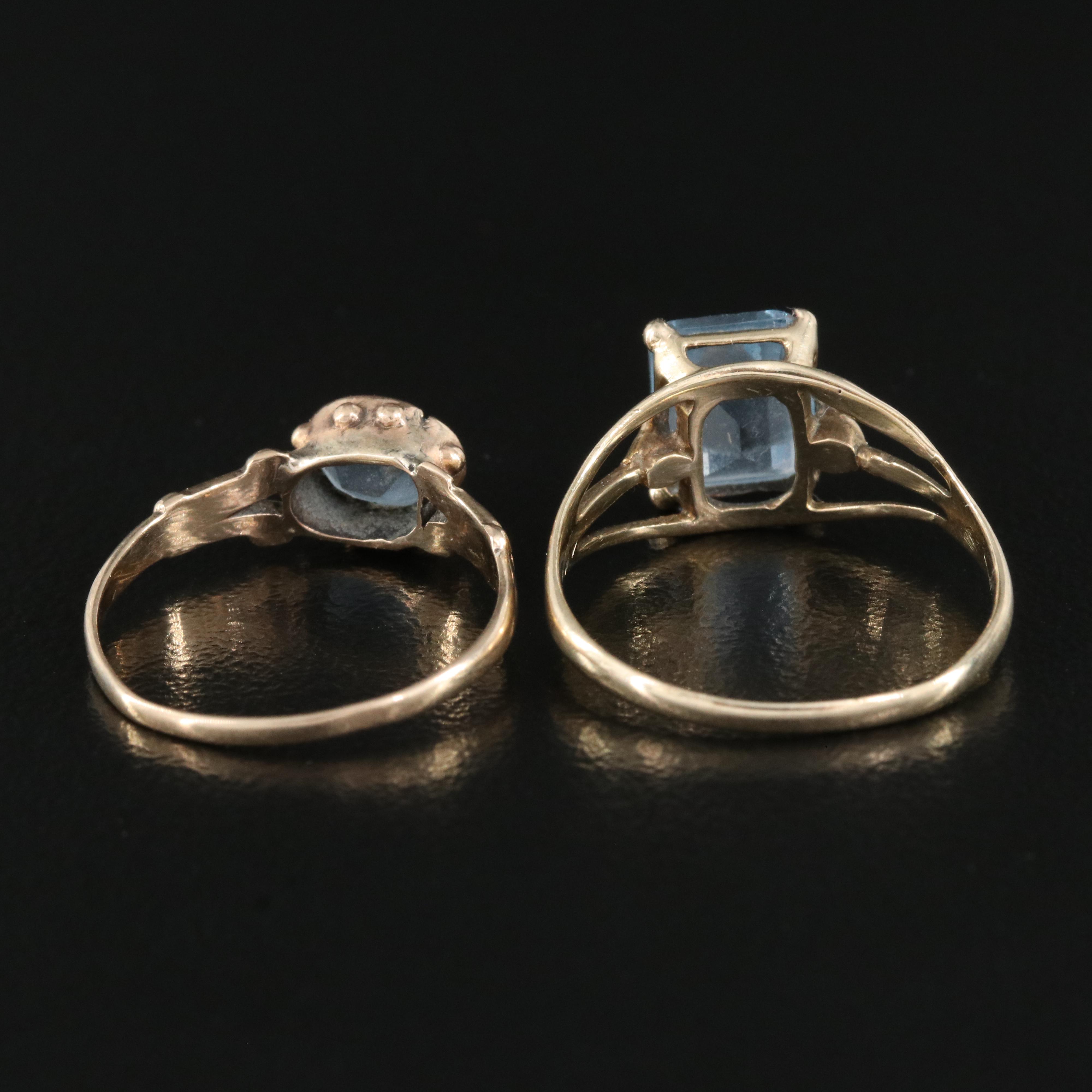 Pairing of Vintage 10K Spinel Rings | EBTH