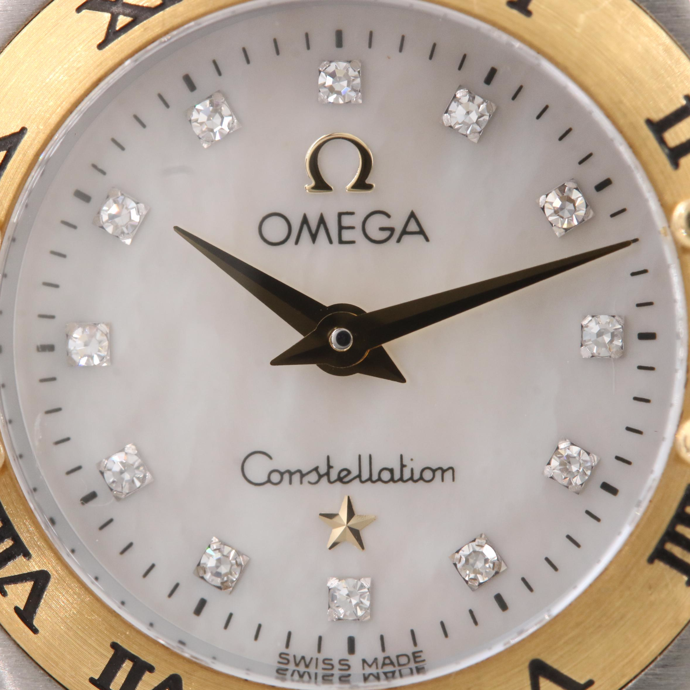 Omega Mother-of-Pearl Factory Diamond Dial Full Bar Bracelet | EBTH