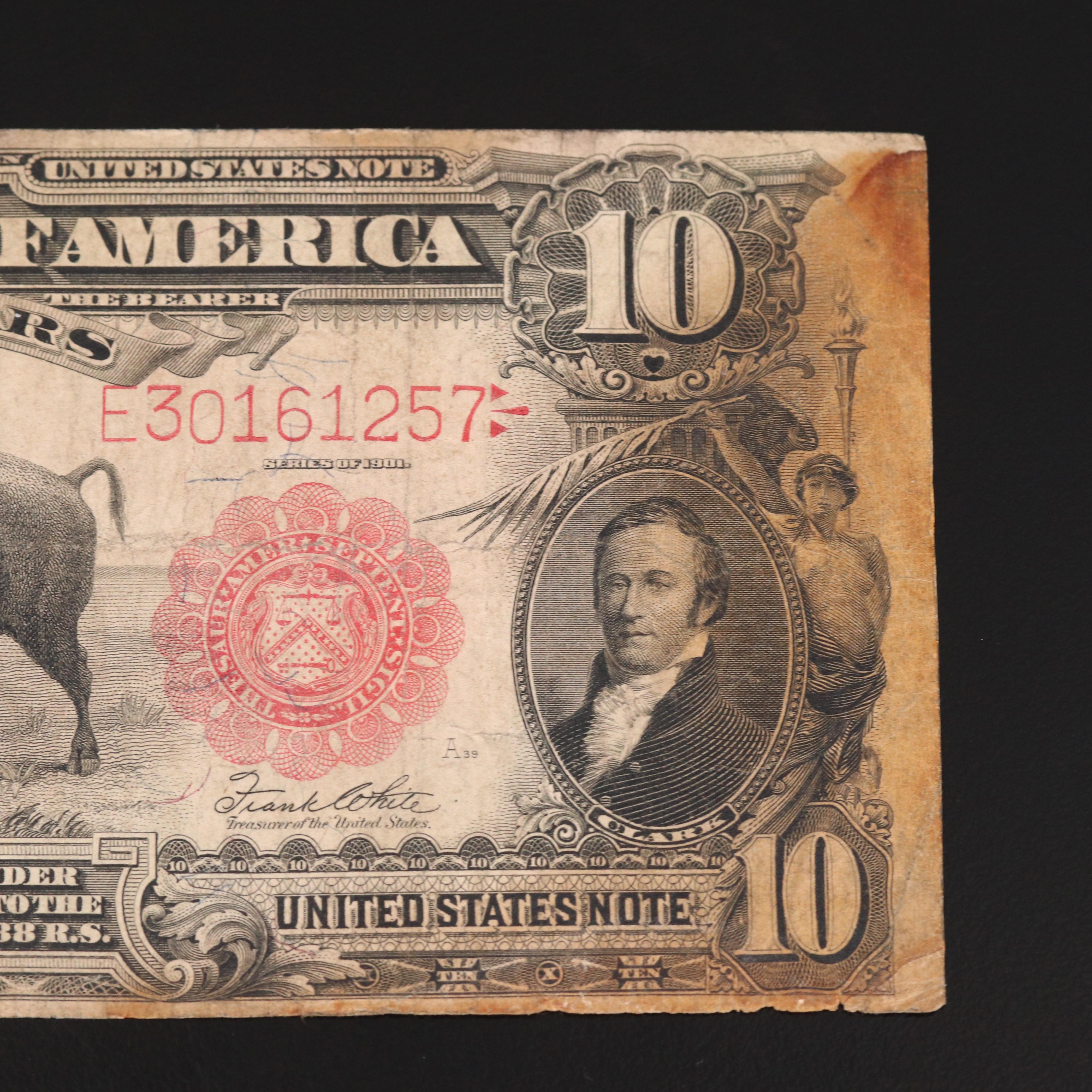Series of 1901 $10 United States "Bison" Currency Note | EBTH