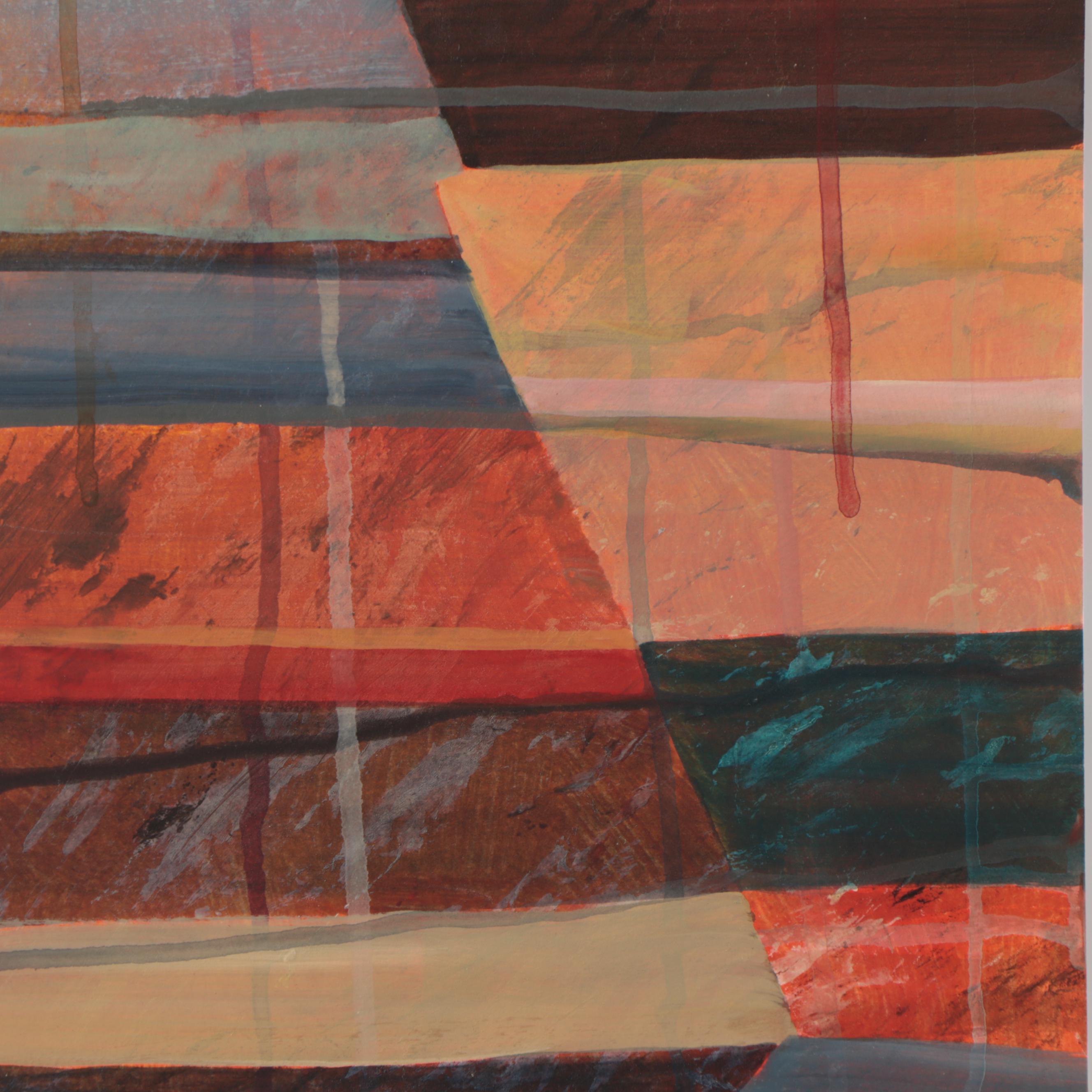 Helen Dannelly Abstract Acrylic Painting "Stack Tears #8," 2021 | EBTH