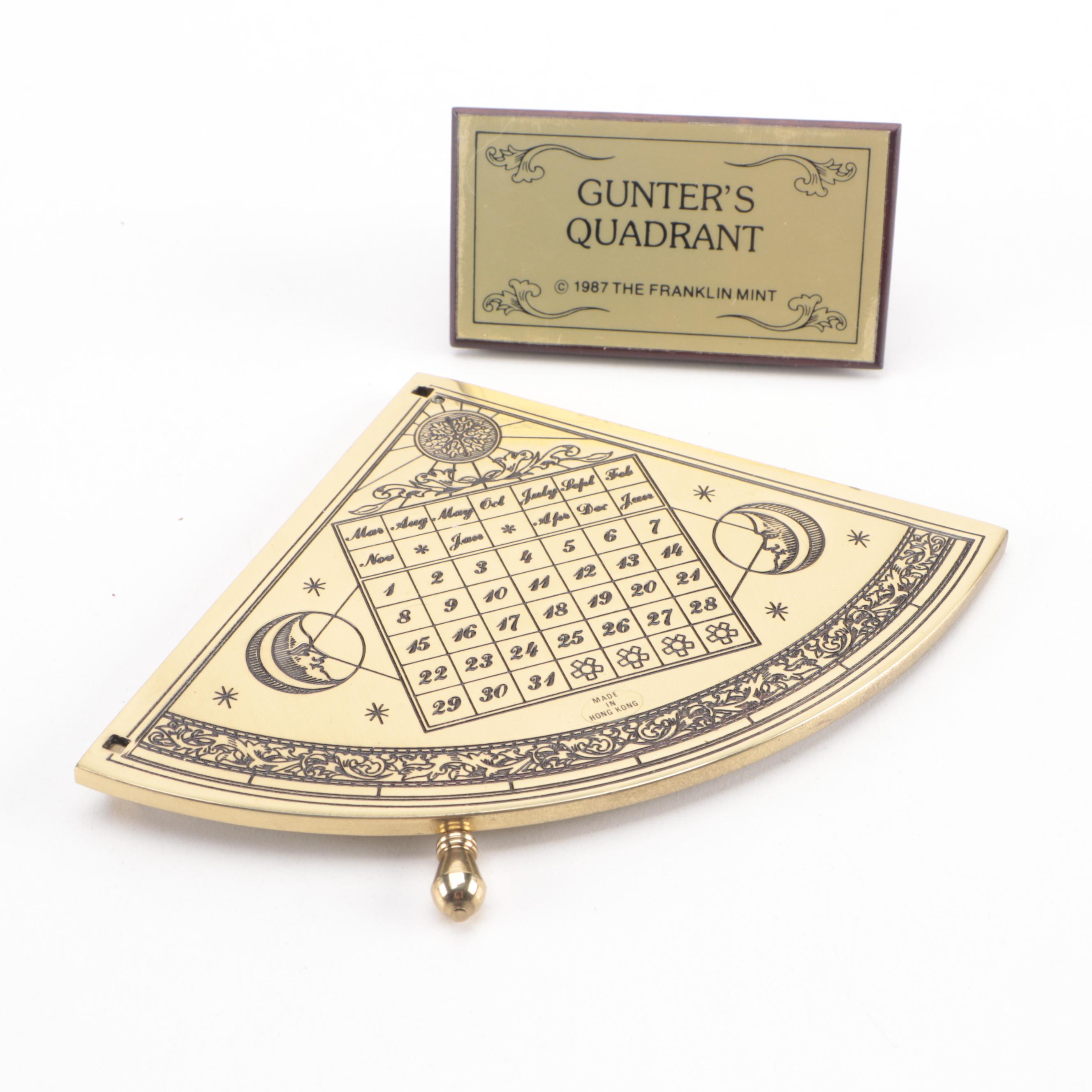 Franklin Mint "Great Instruments of Discovery" Sundial, Ring Dial, and ...