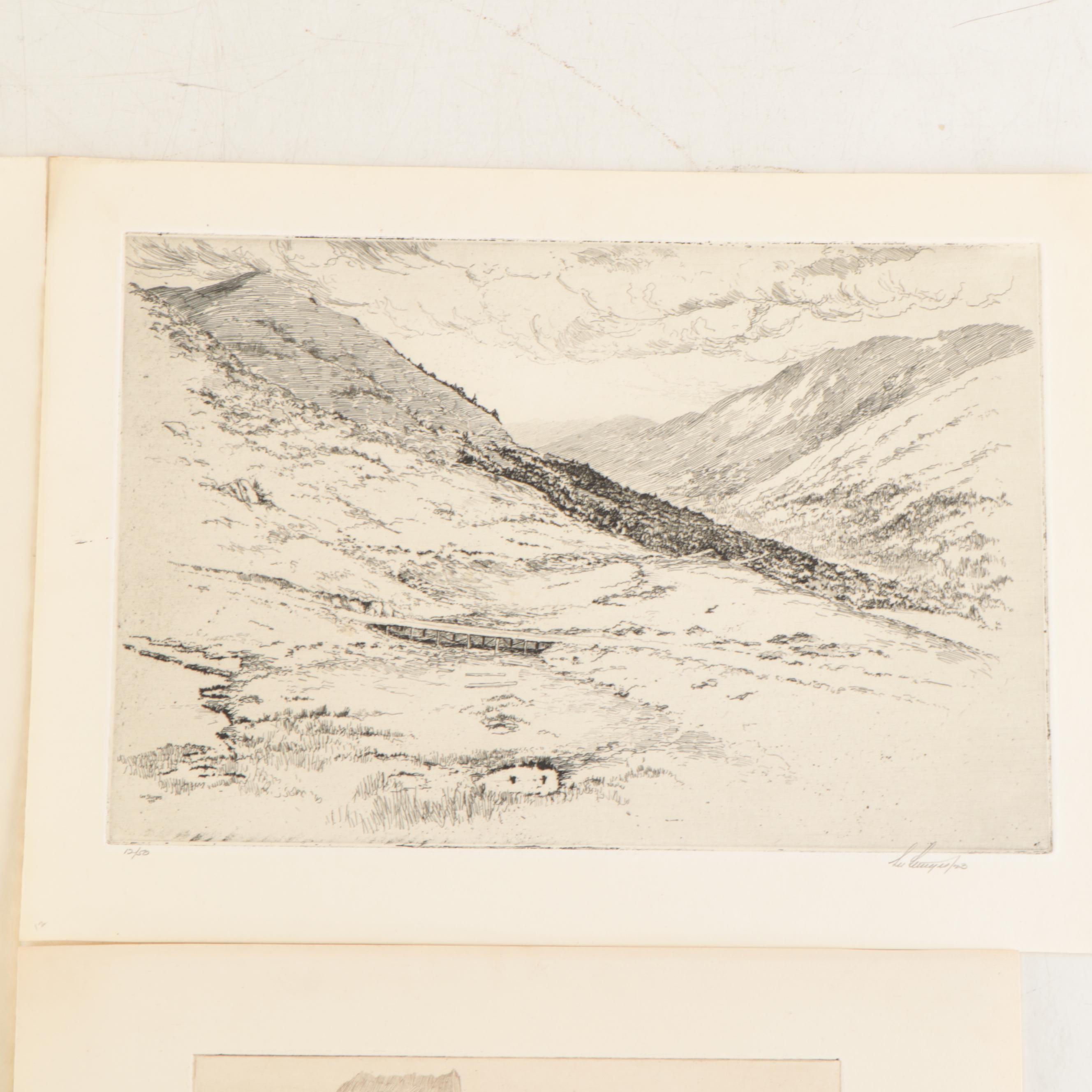 Lee Sturges Etchings Including "Cut Bank Creek," Circa 1920 | EBTH