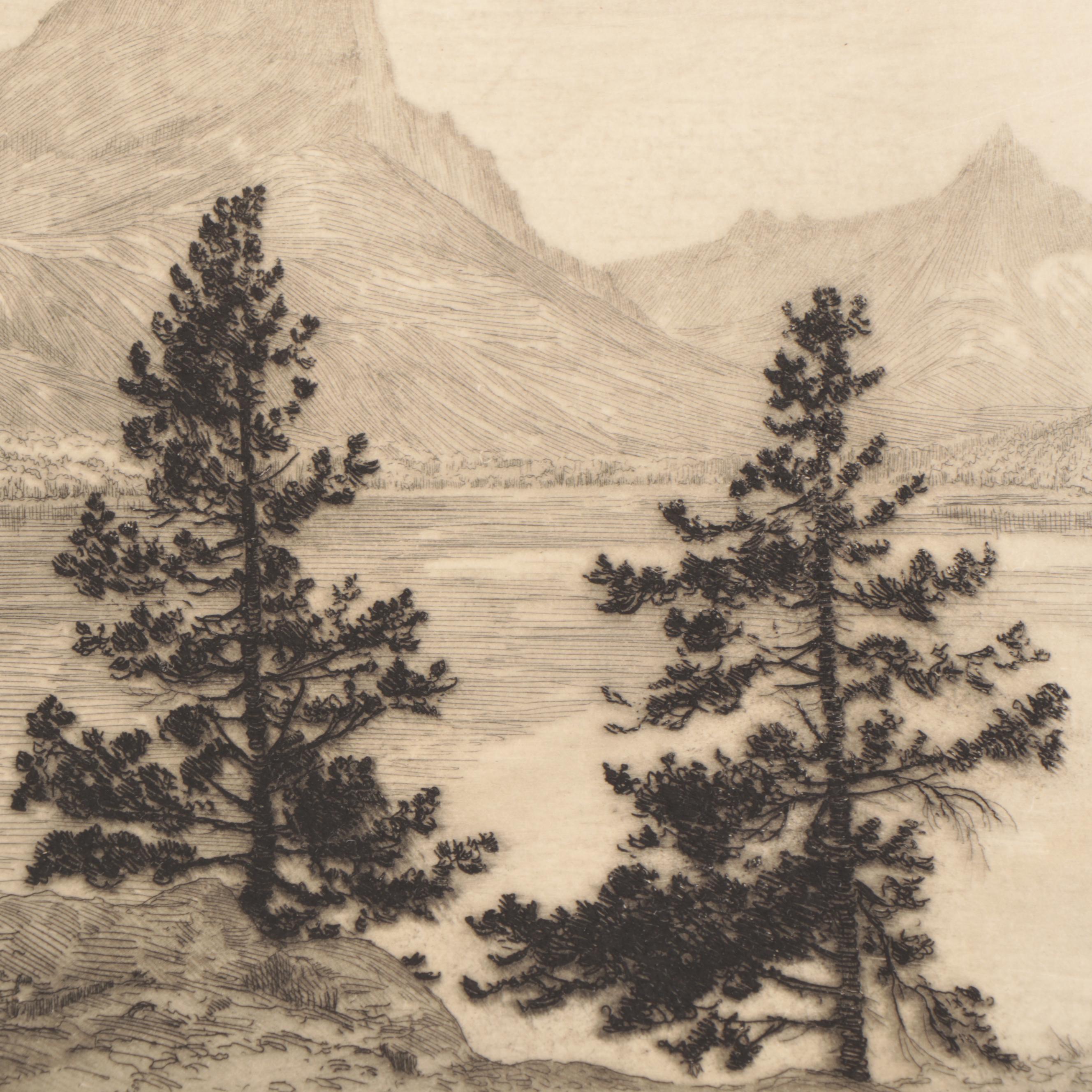 Lee Sturges Etching Including "Stark's Peak," Circa 1920 | EBTH