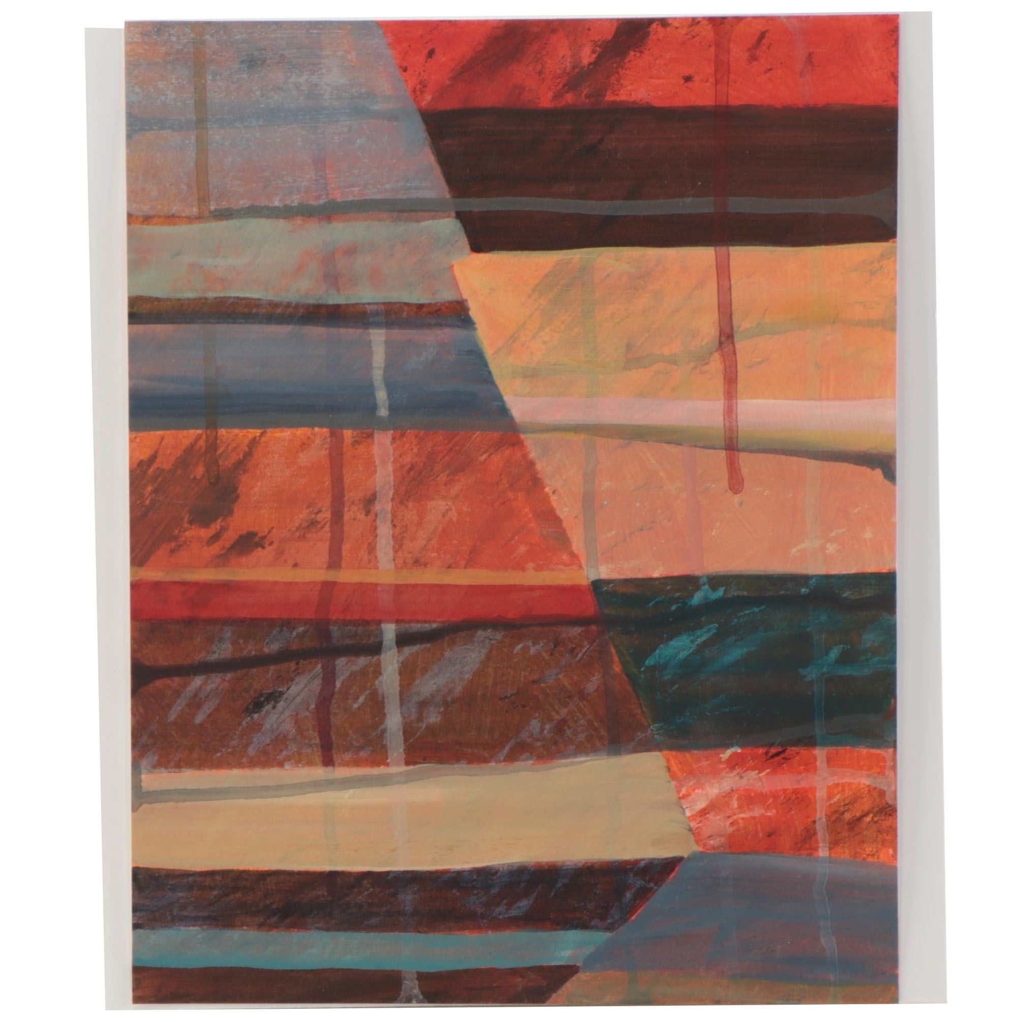 Helen Dannelly Abstract Acrylic Painting "Stack Tears #8," 2021 | EBTH