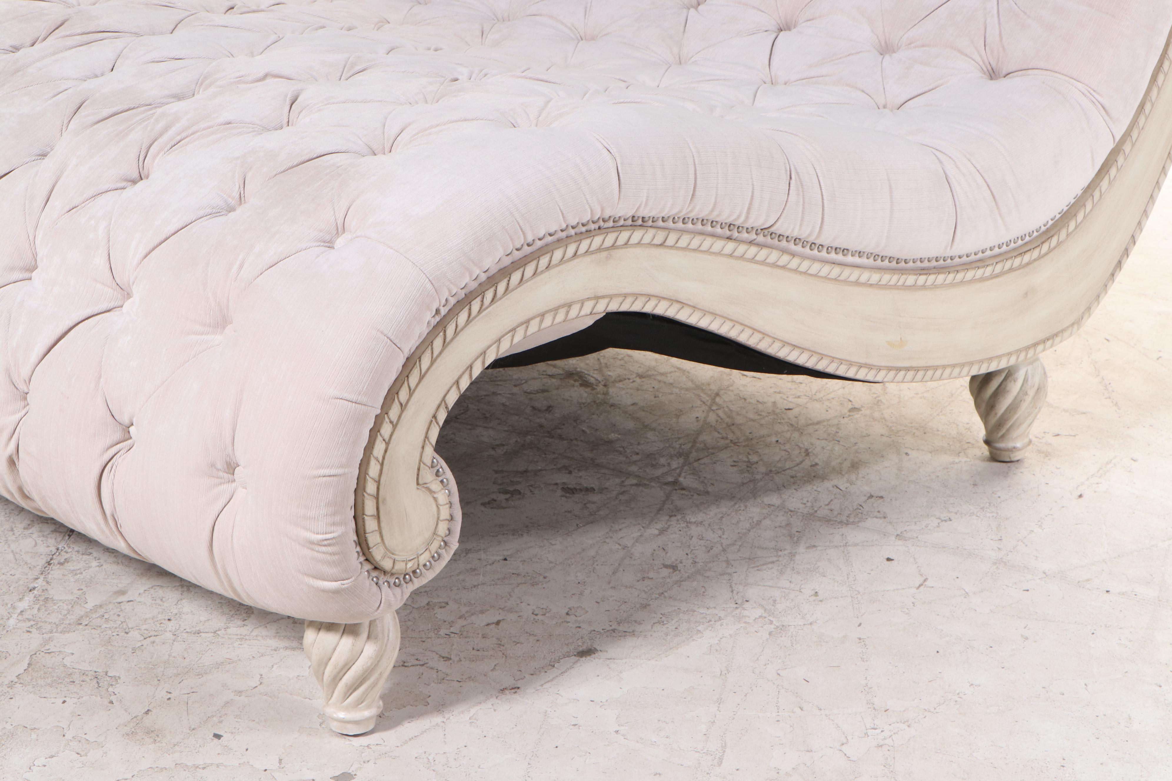 Over-Size Curvilinear Tufted Chaise Lounge | EBTH