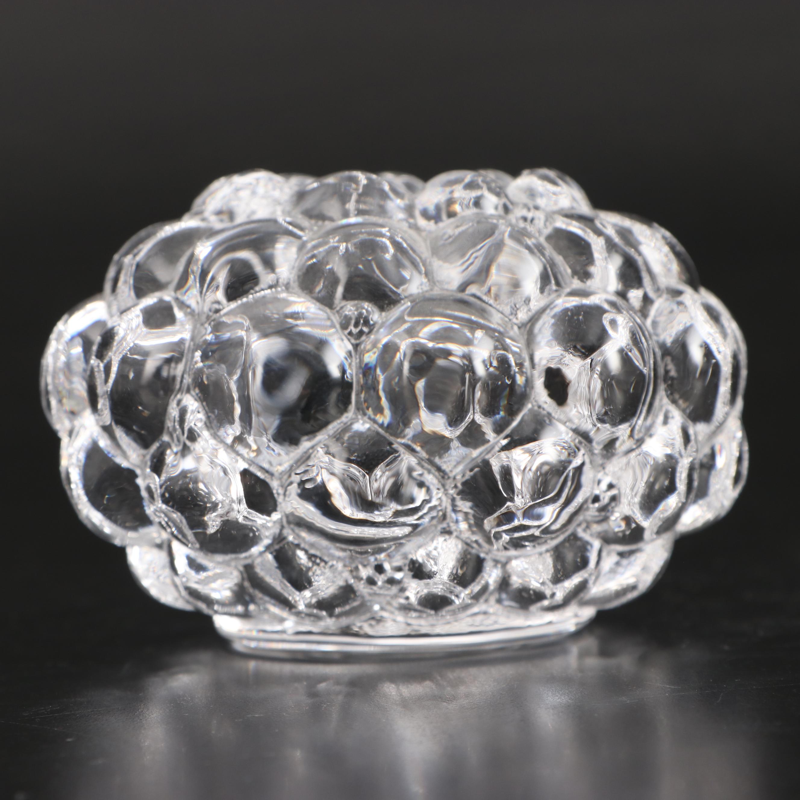 Orrefors "Raspberry" Crystal Votive Candle Holders | EBTH