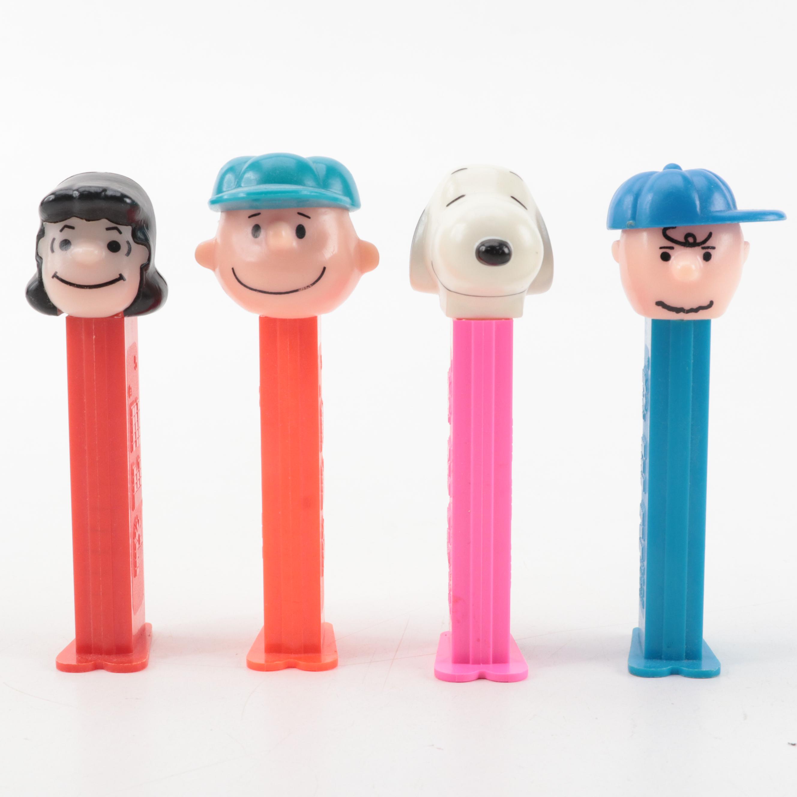 PEZ Peanuts Candy Dispensers with Charlie Brown, Snoopy, Sealed ...