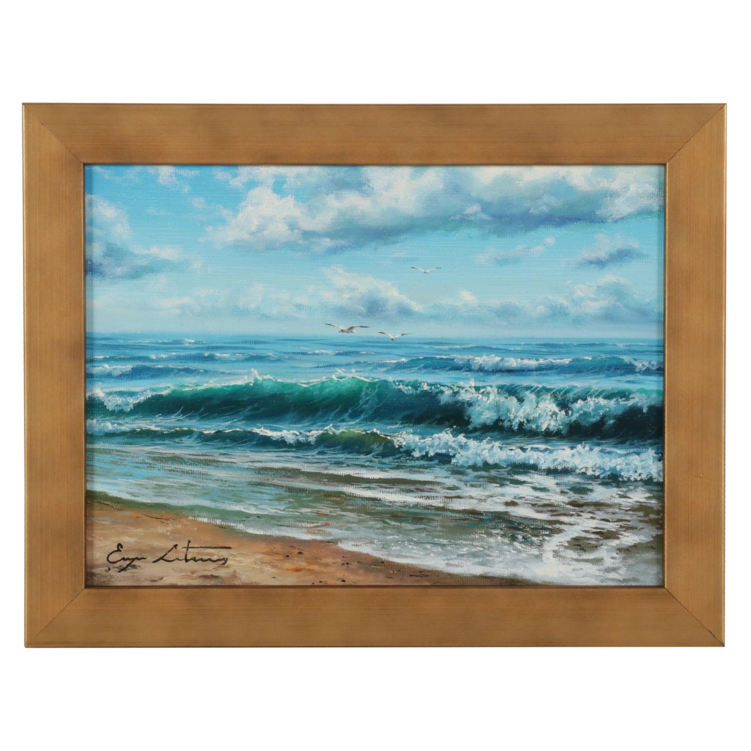 Jevgenijus Litvinas Oil Painting "Sea," 2022 | EBTH