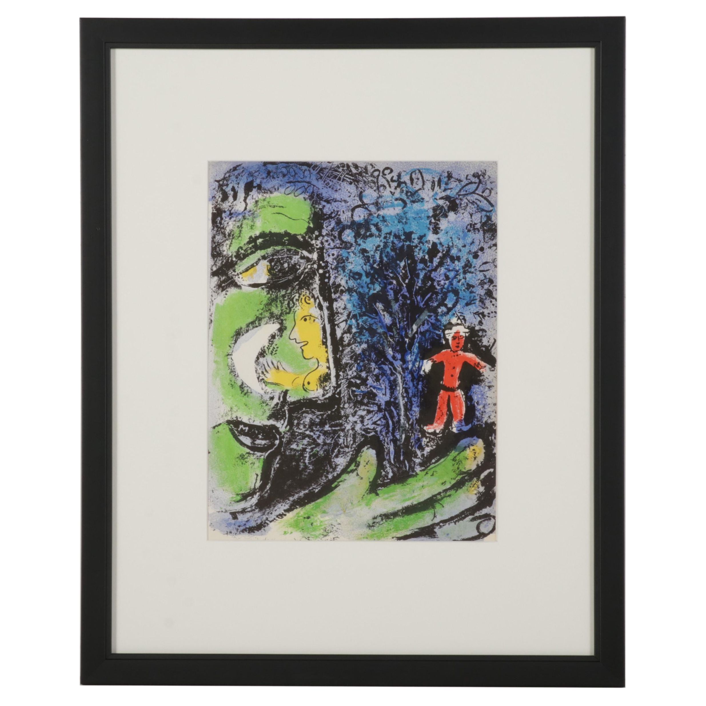 Marc Chagall Color Lithograph "Le Profil et l'enfant rouge," 1960 | EBTH