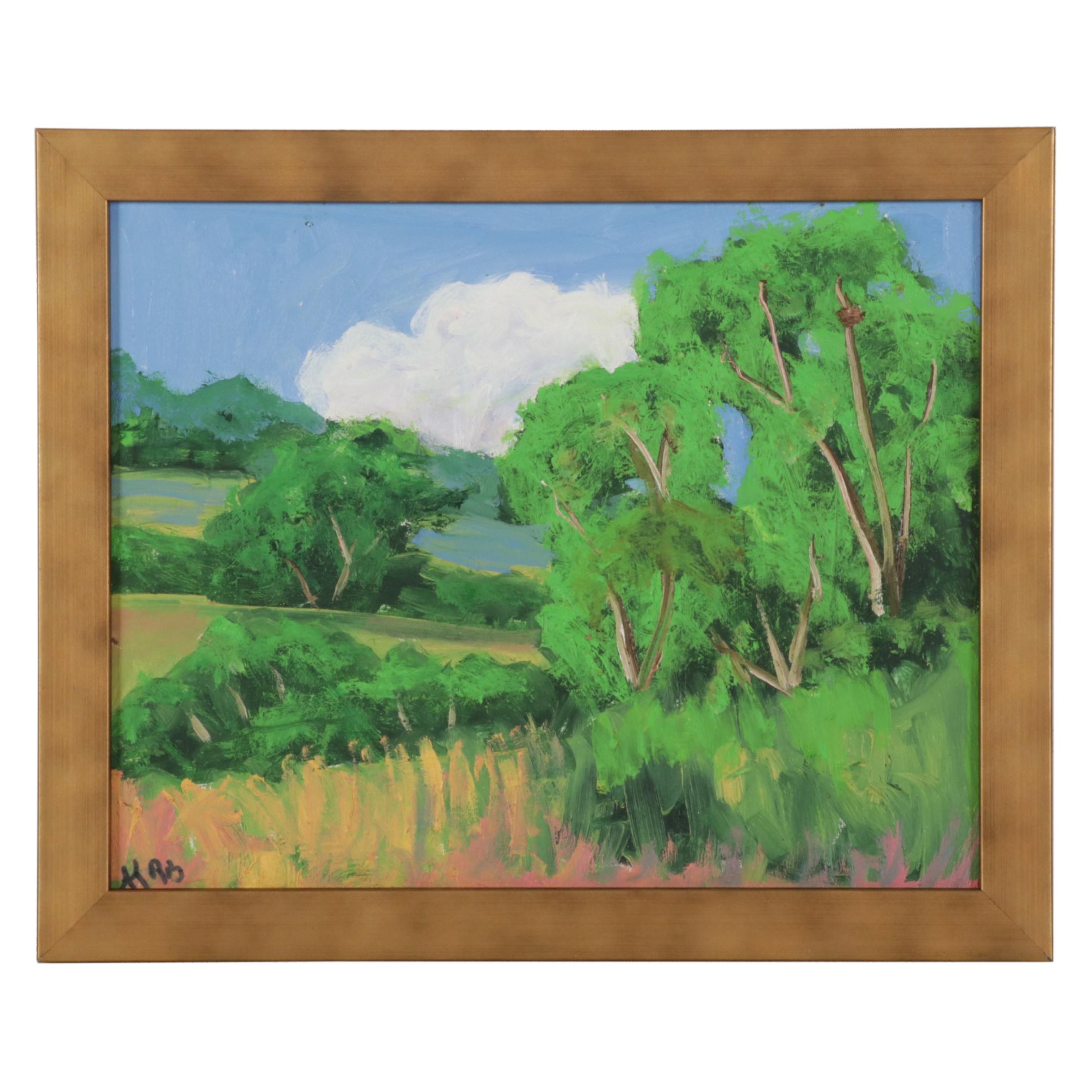 Kenneth R. Burnside Oil Painting of Rural Landscape, 21st Century | EBTH