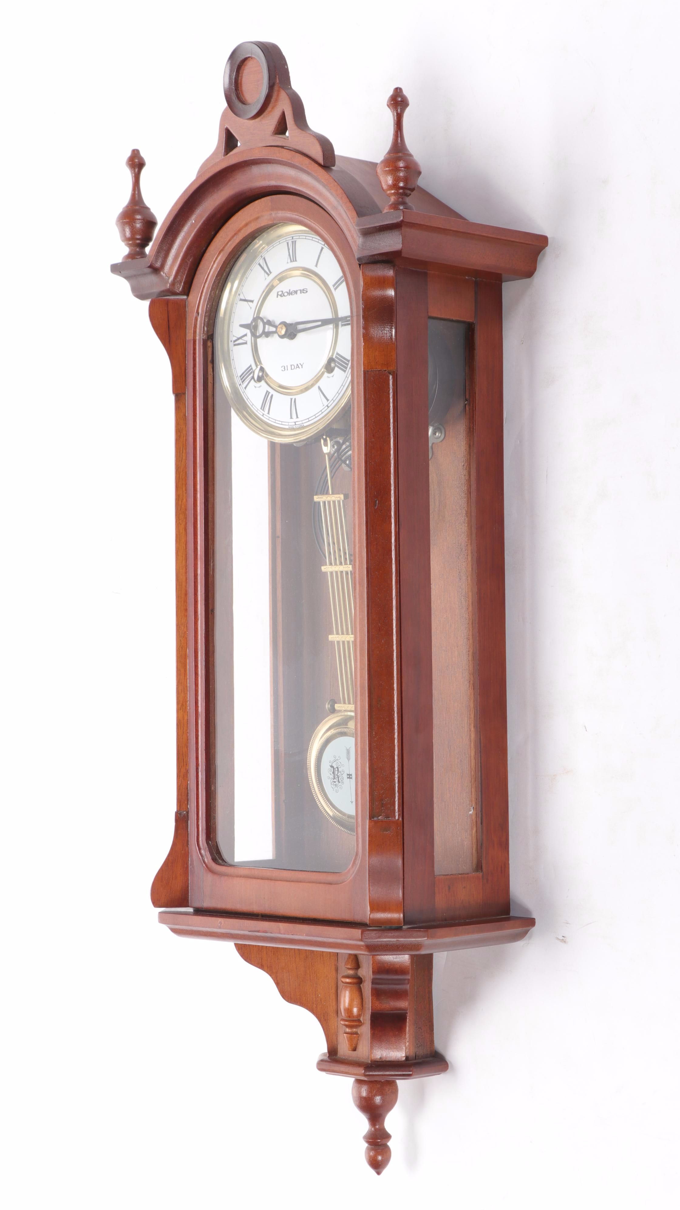 Rolens 31-Day Regulator Wood Wall Clock | EBTH