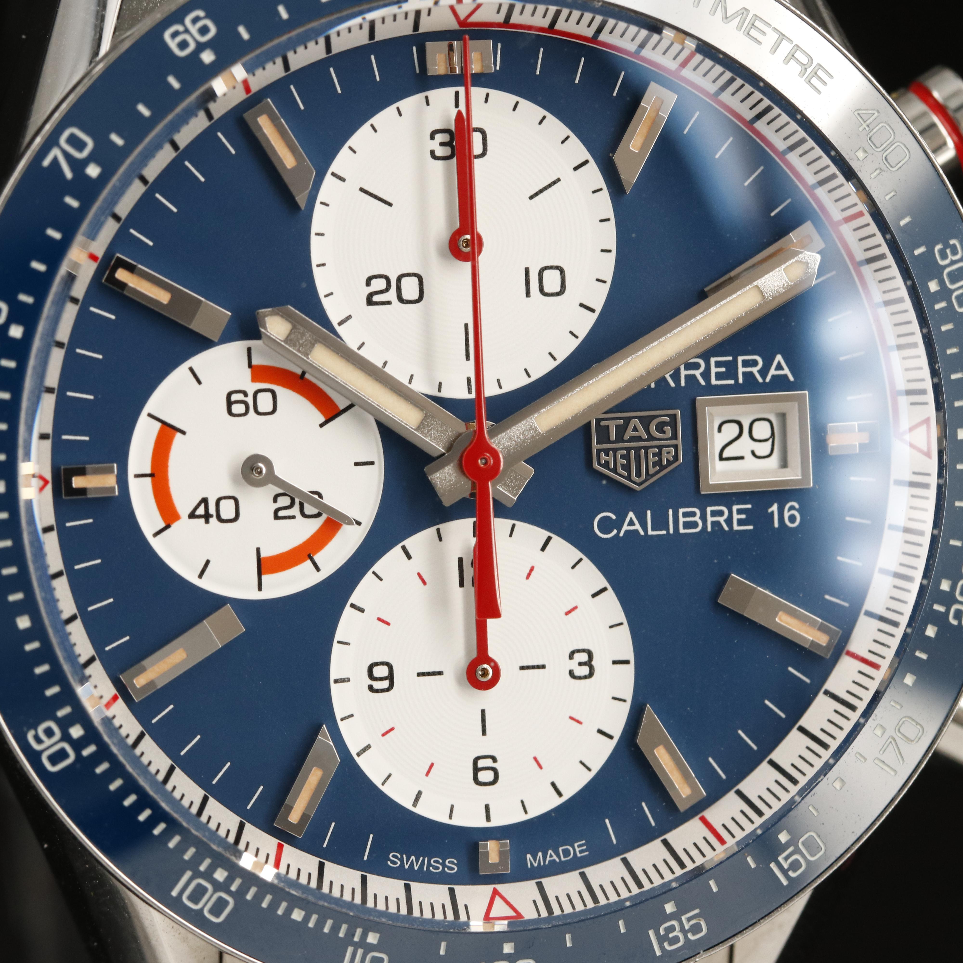TAG Heuer Automatic Chronograph Blue Dial Wristwatch | EBTH