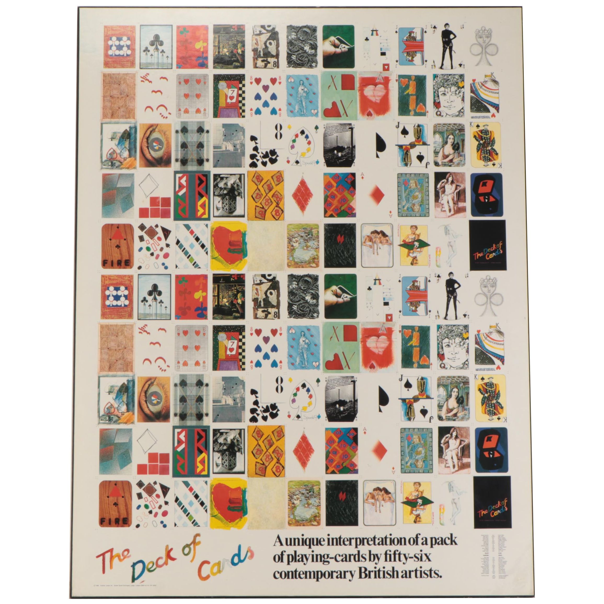 Offset Lithograph Poster "The Deck of Cards," 1980 | EBTH