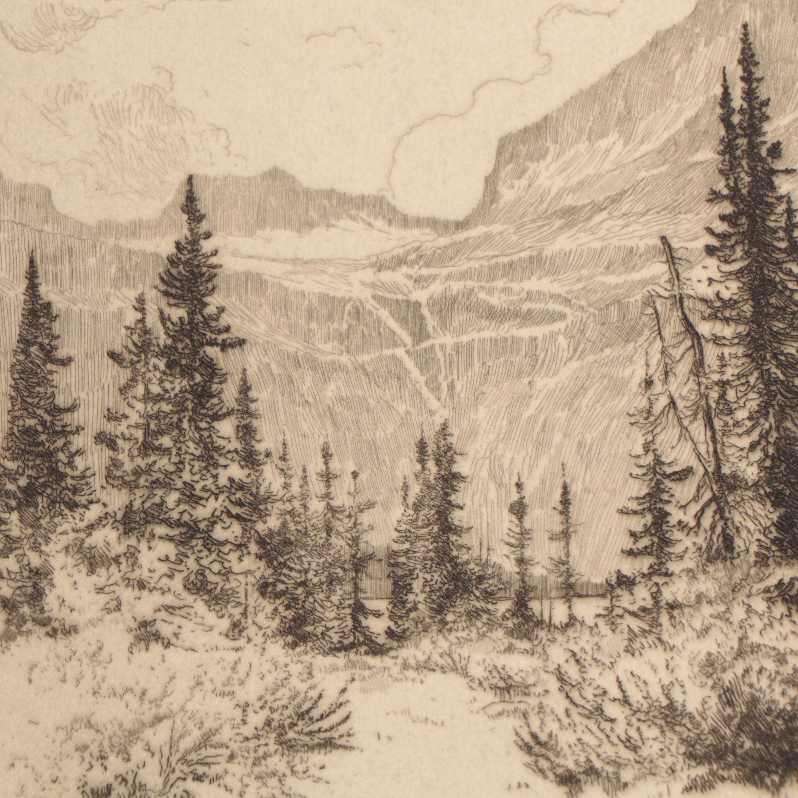 Lee Sturges Mountain Landscape Etchings, Circa 1920 | EBTH