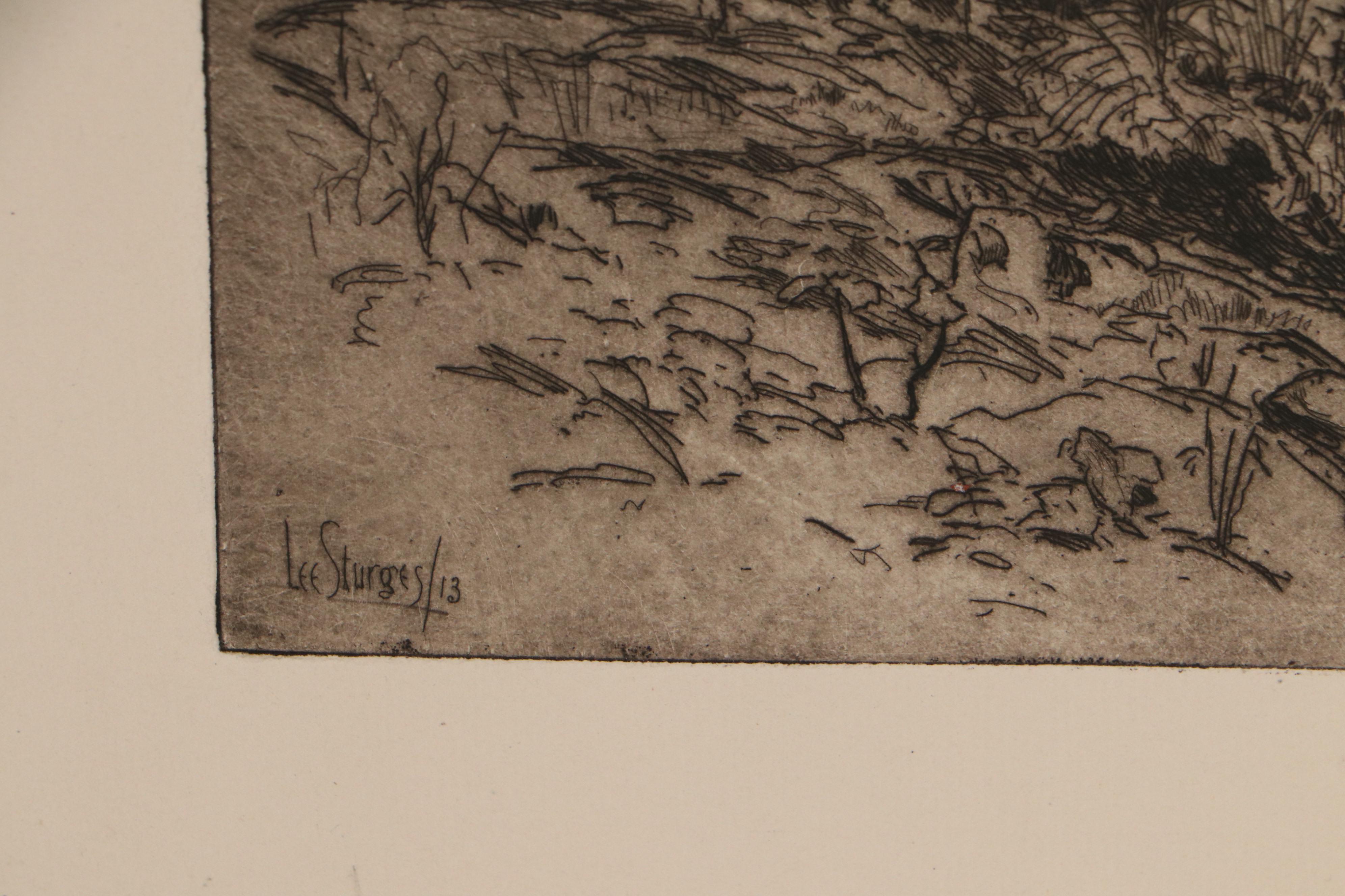 Lee Sturges Forest and Riverscape Etchings, Circa 1915 | EBTH