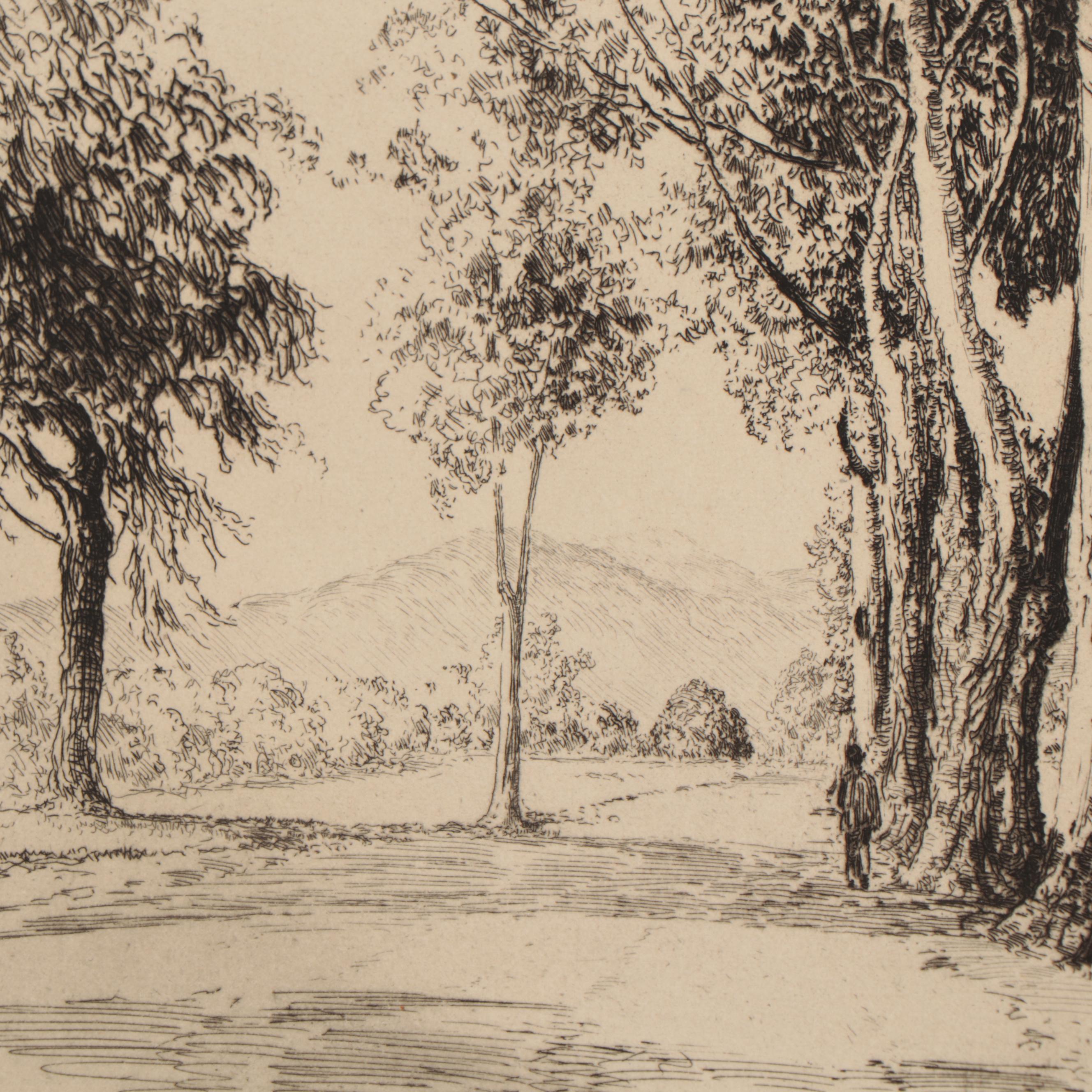 Lee Sturges Landscape Etchings Including "Corn Stubble" , Early 20th ...
