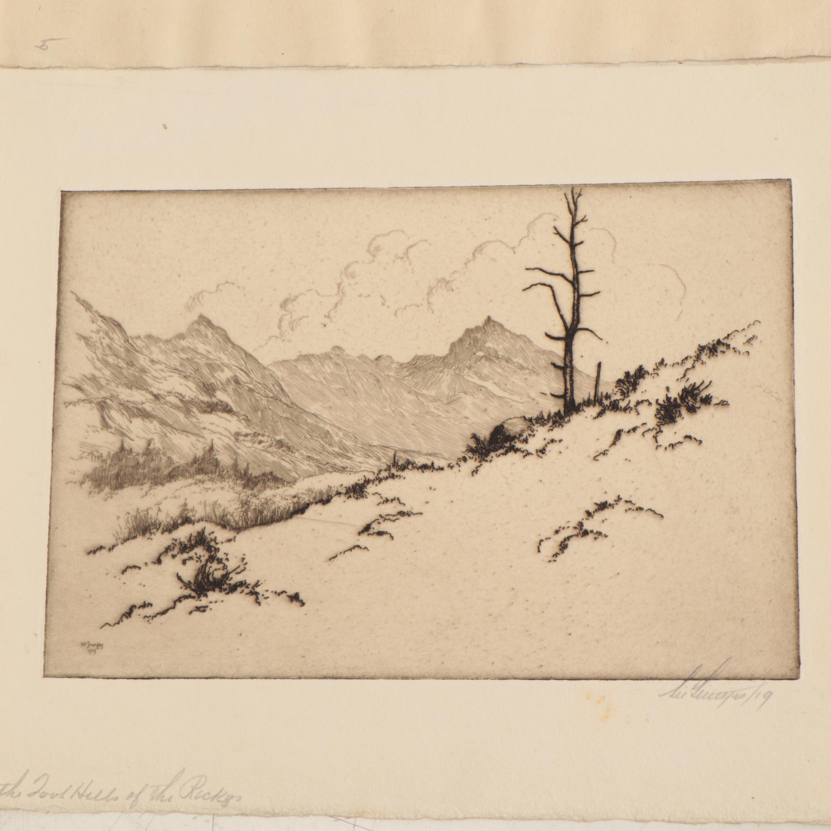 Lee Sturges Etching Including "A Hopi Madonna," Circa 1920 | EBTH