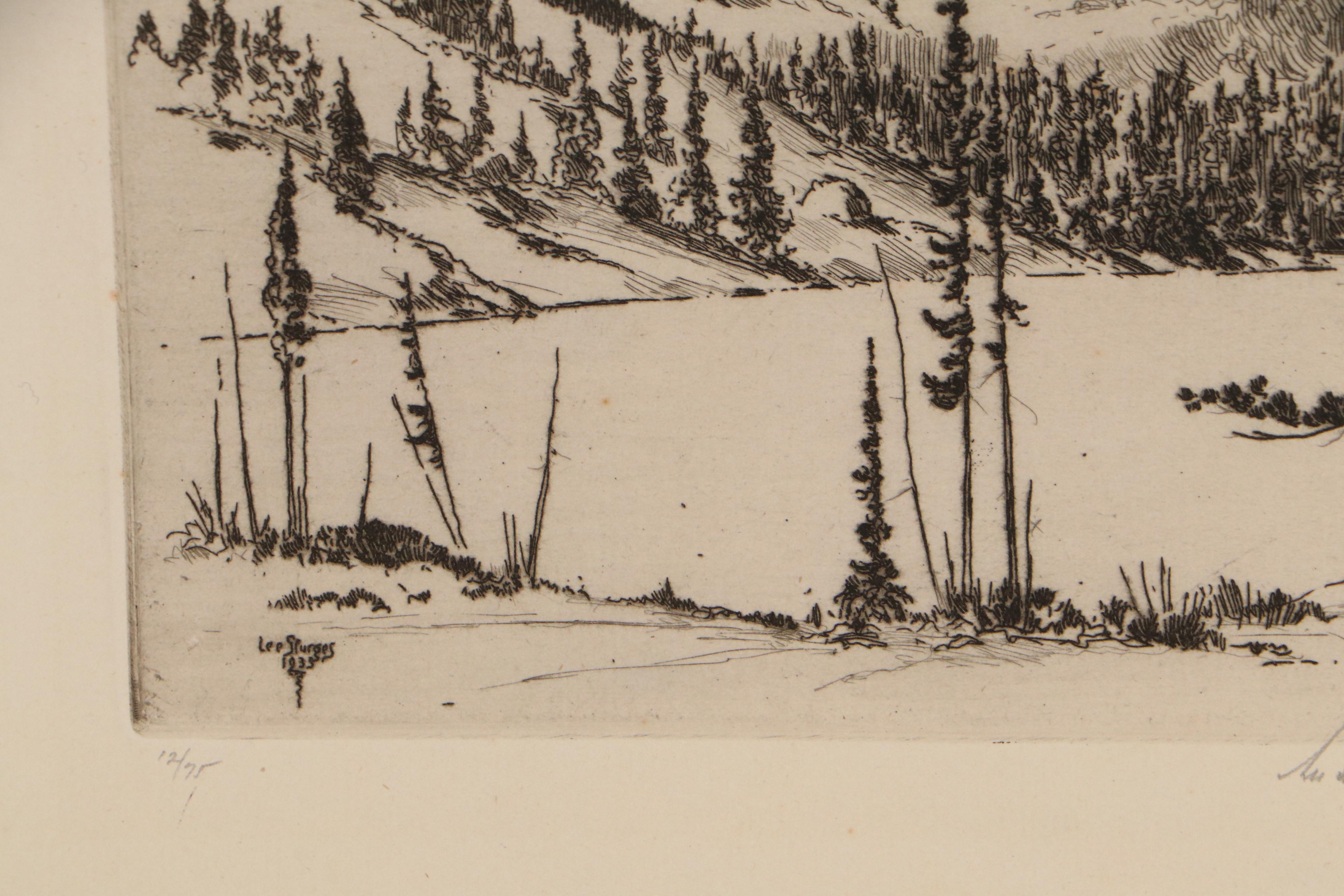 Lee Sturges Etchings Including "Falling Water," 1924 | EBTH