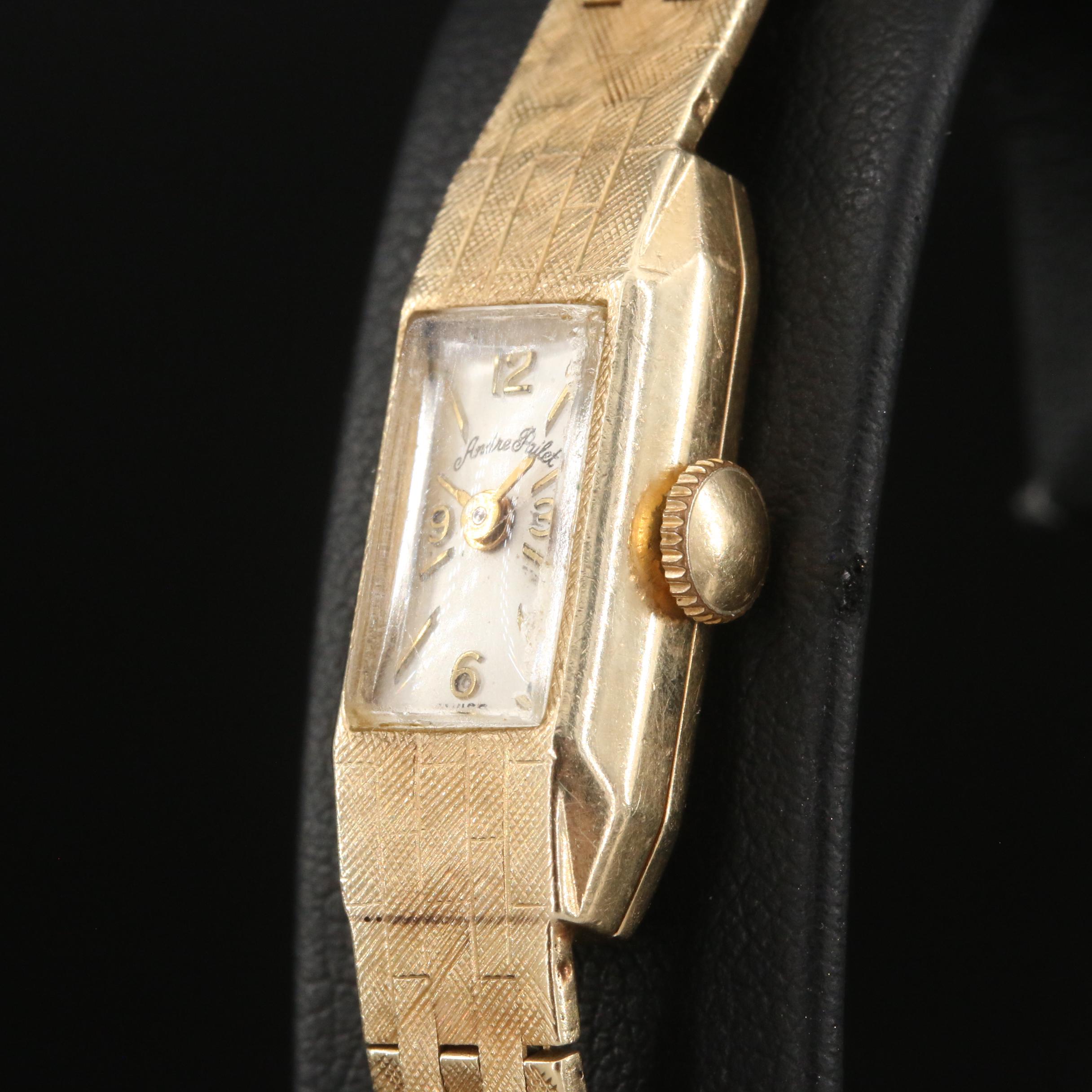 14K Andre Pailet Swiss Wristwatch | EBTH