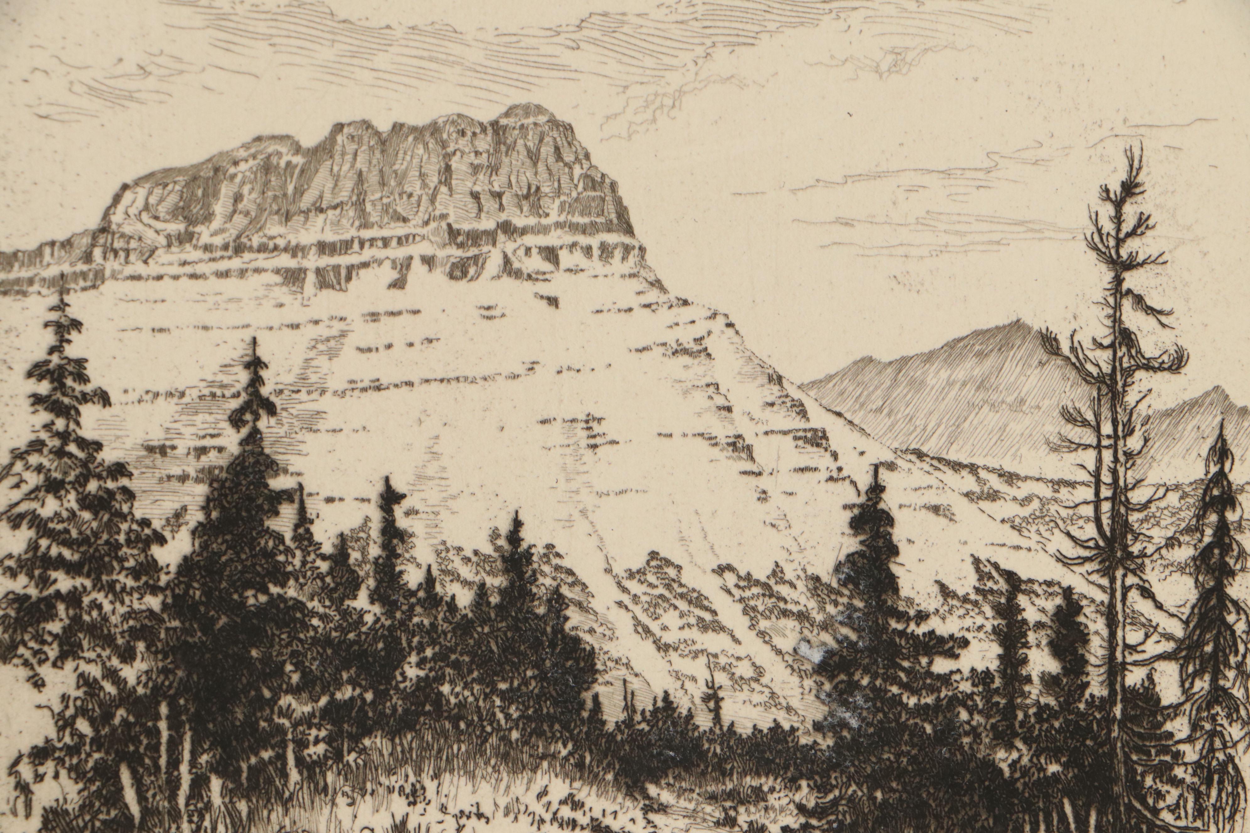Lee Sturges Etchings Including "Stark Peak and Mount Wilbur," 1919 | EBTH