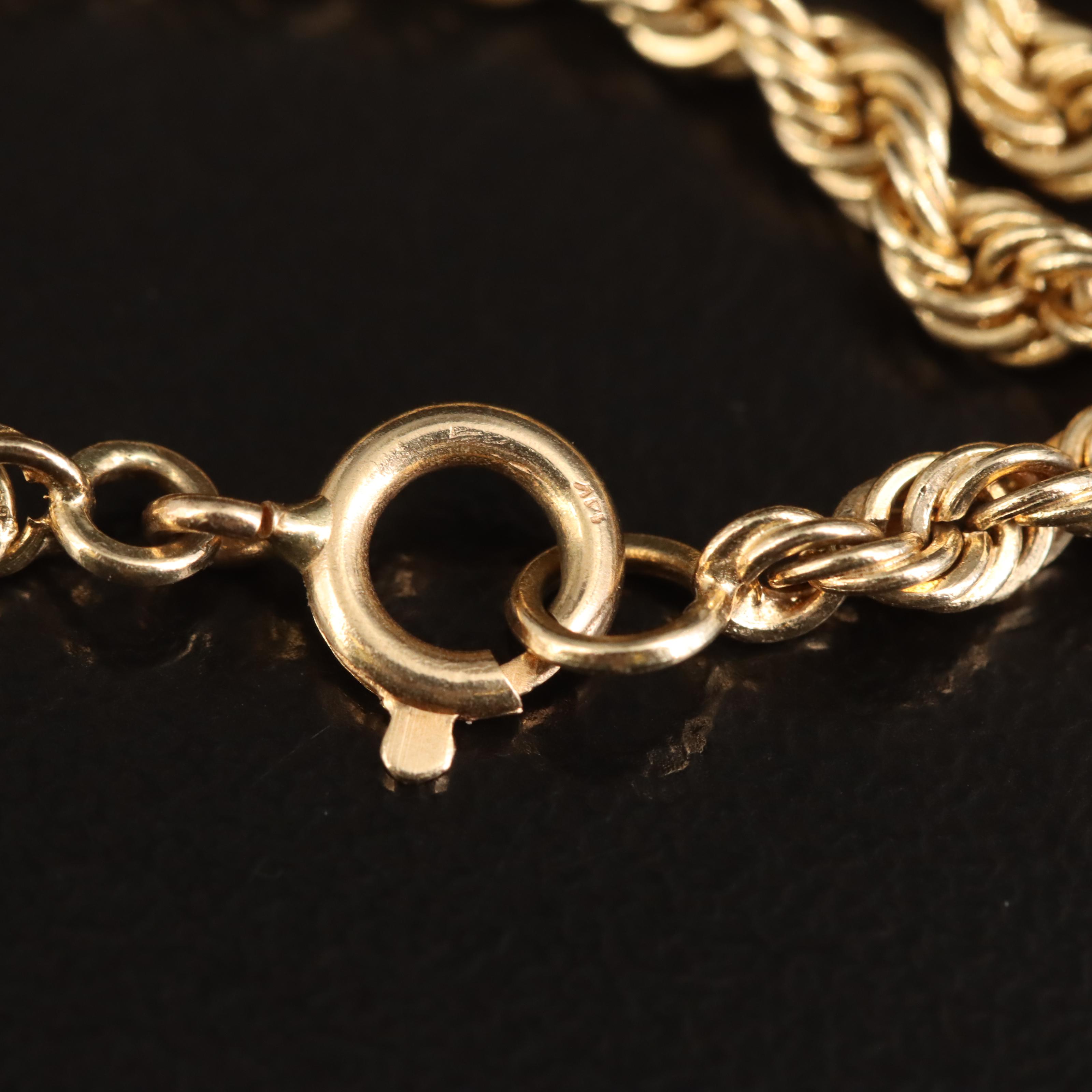 10K Rope Chain Necklace | EBTH