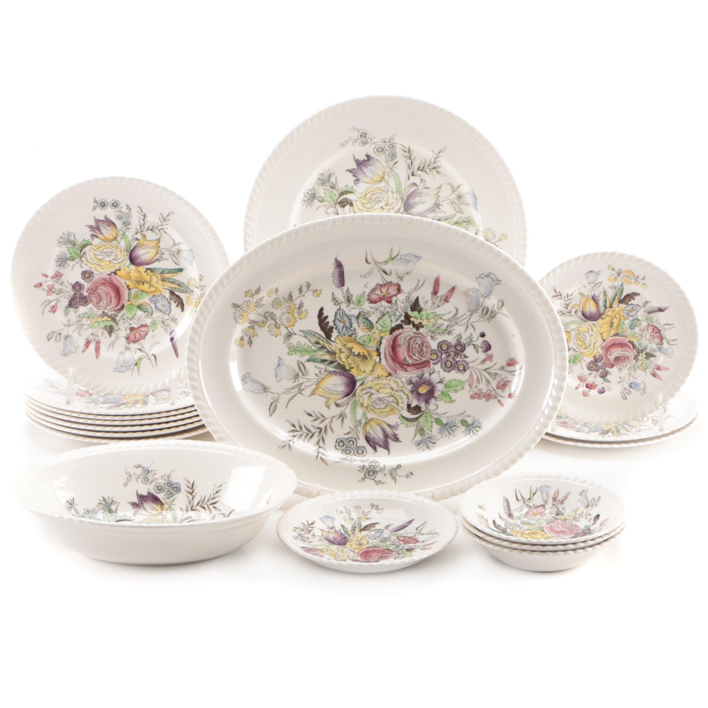 Johnson Bros. "Garden Bouquet" Windsor Ware Ironstone Dinnerware, 1940 ...