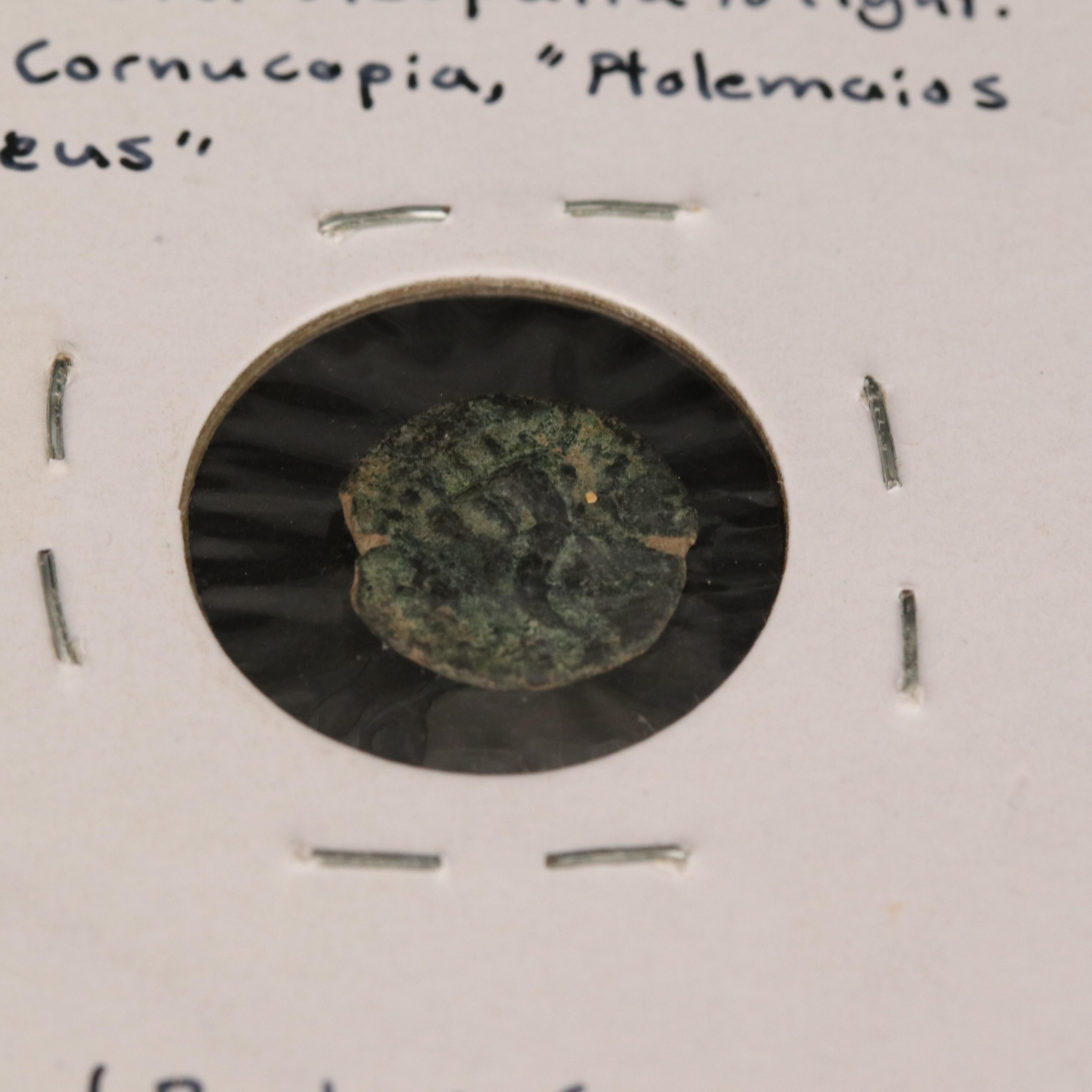 Three Ancient Egyptian Bronze Coins of Cleopatra VII, ca. 35 BC | EBTH