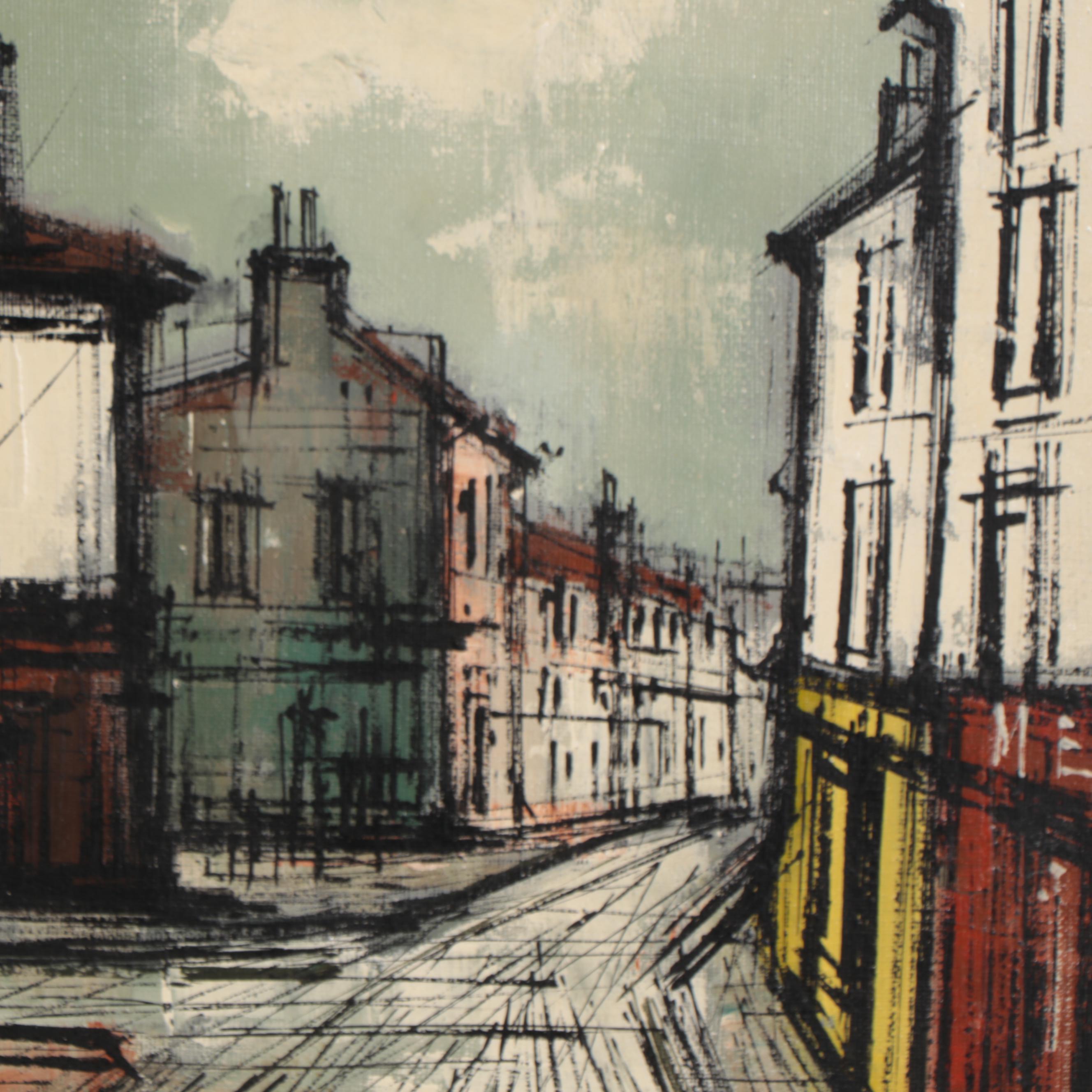 Marius Girard Oil Paintings of Harbor and Street Scene, Late 20th ...