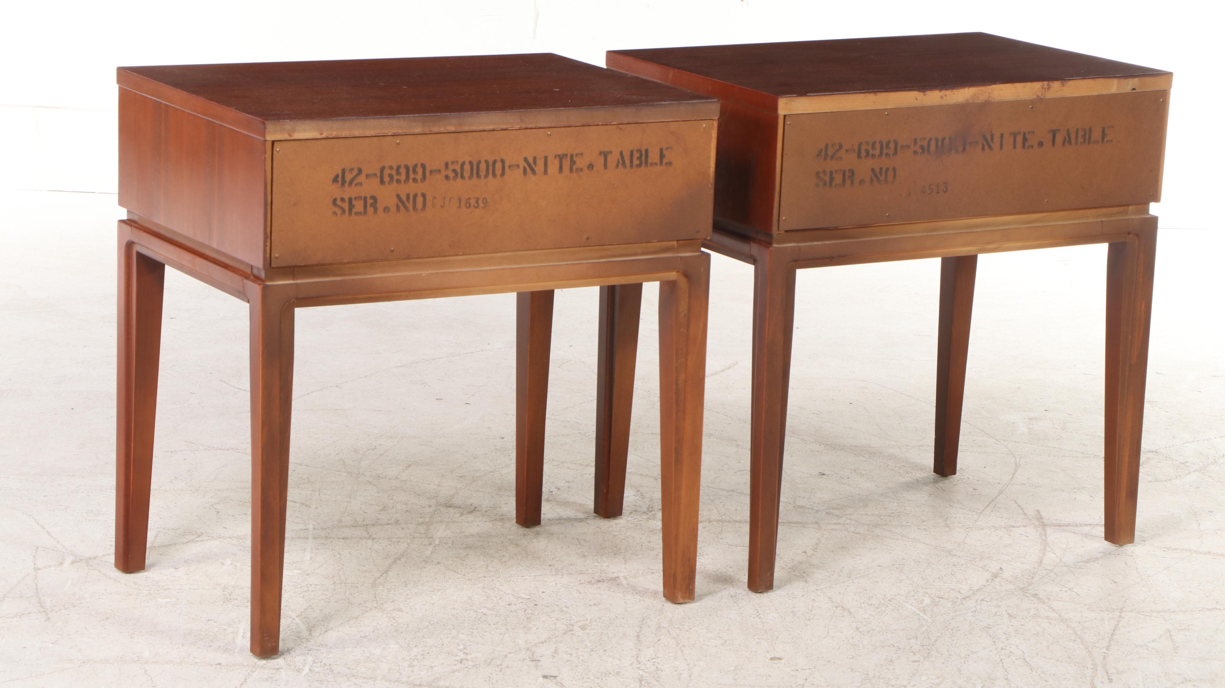Pair of Basic-Witz Mid Century Modern Walnut End Tables | EBTH