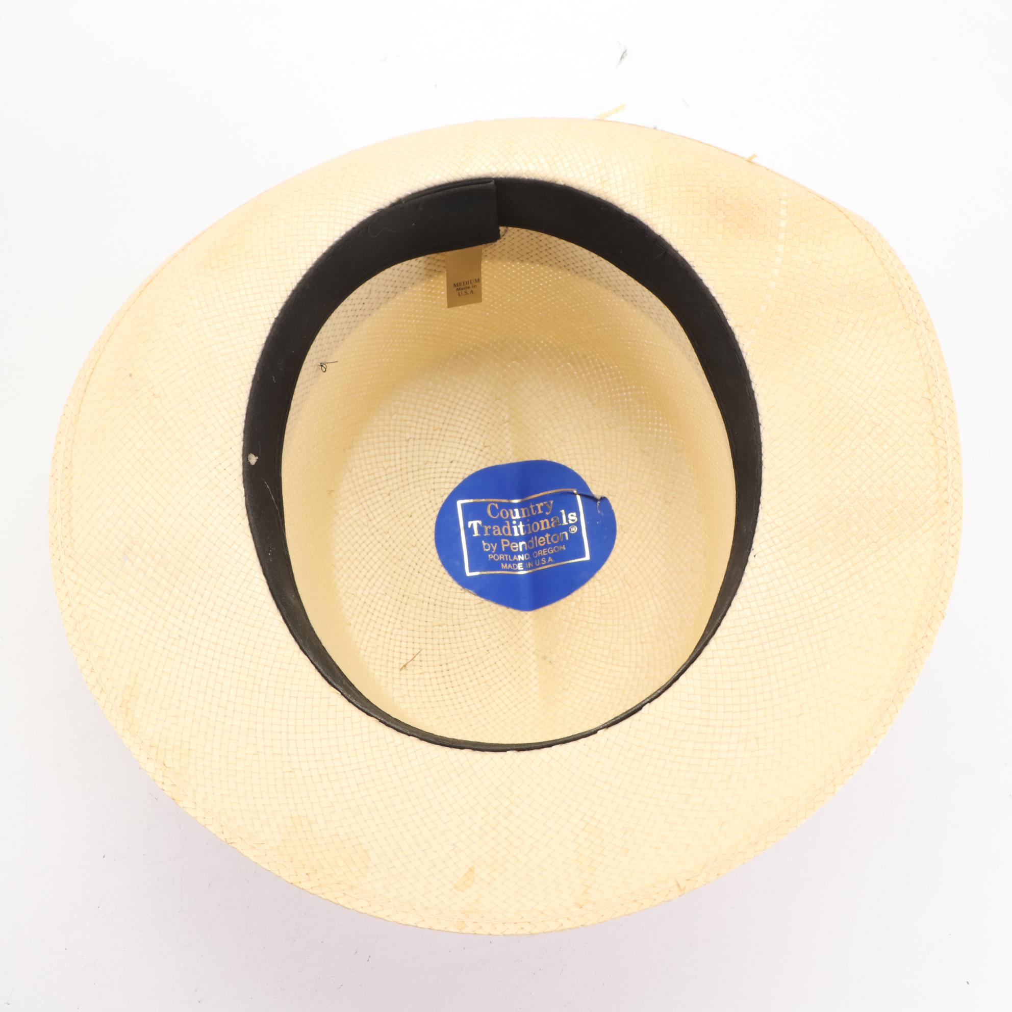 Pendleton Country Traditionals Optimo Crown Straw Hat and Lee Straw ...