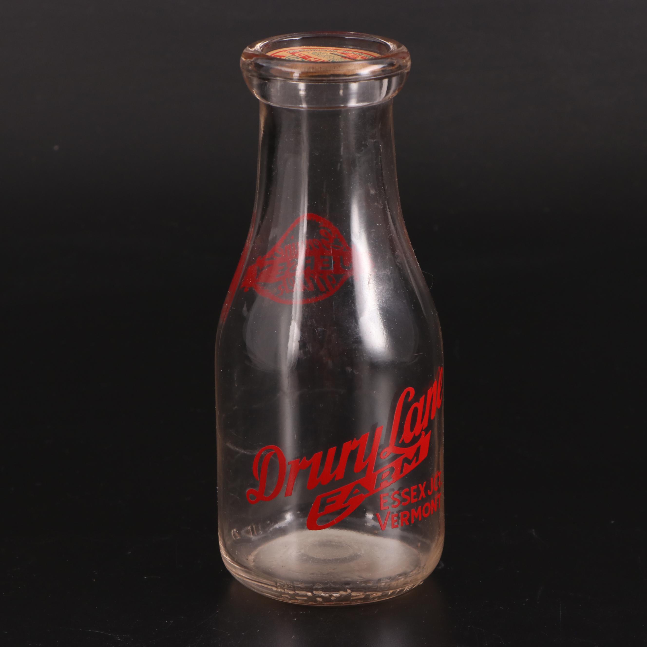 Barney's Dairy, Ethan Allen, Pleasant Valley with Other Glass Dairy ...