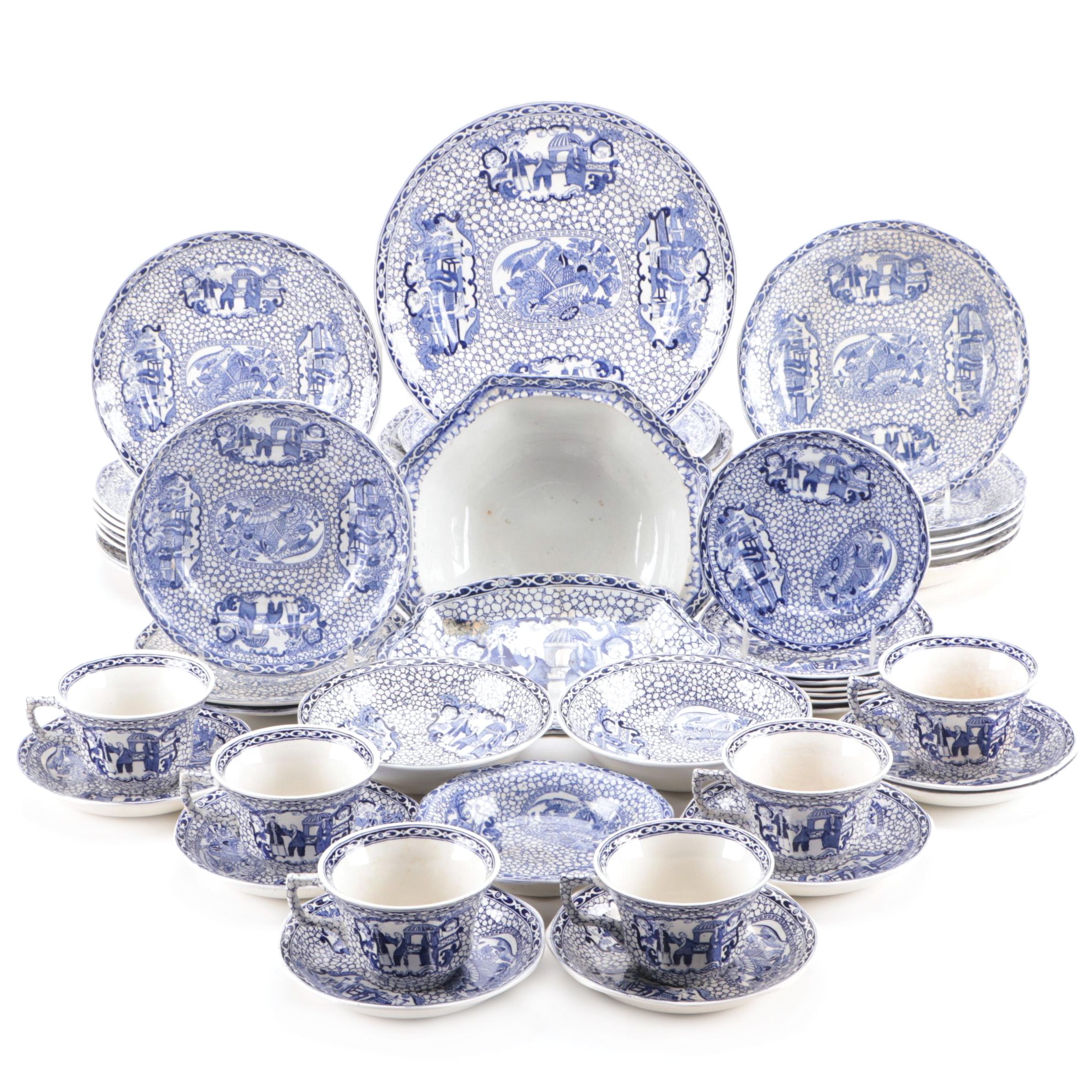 William Adams "Chinese Bird" Ironstone Dinnerware, 20th Century | EBTH