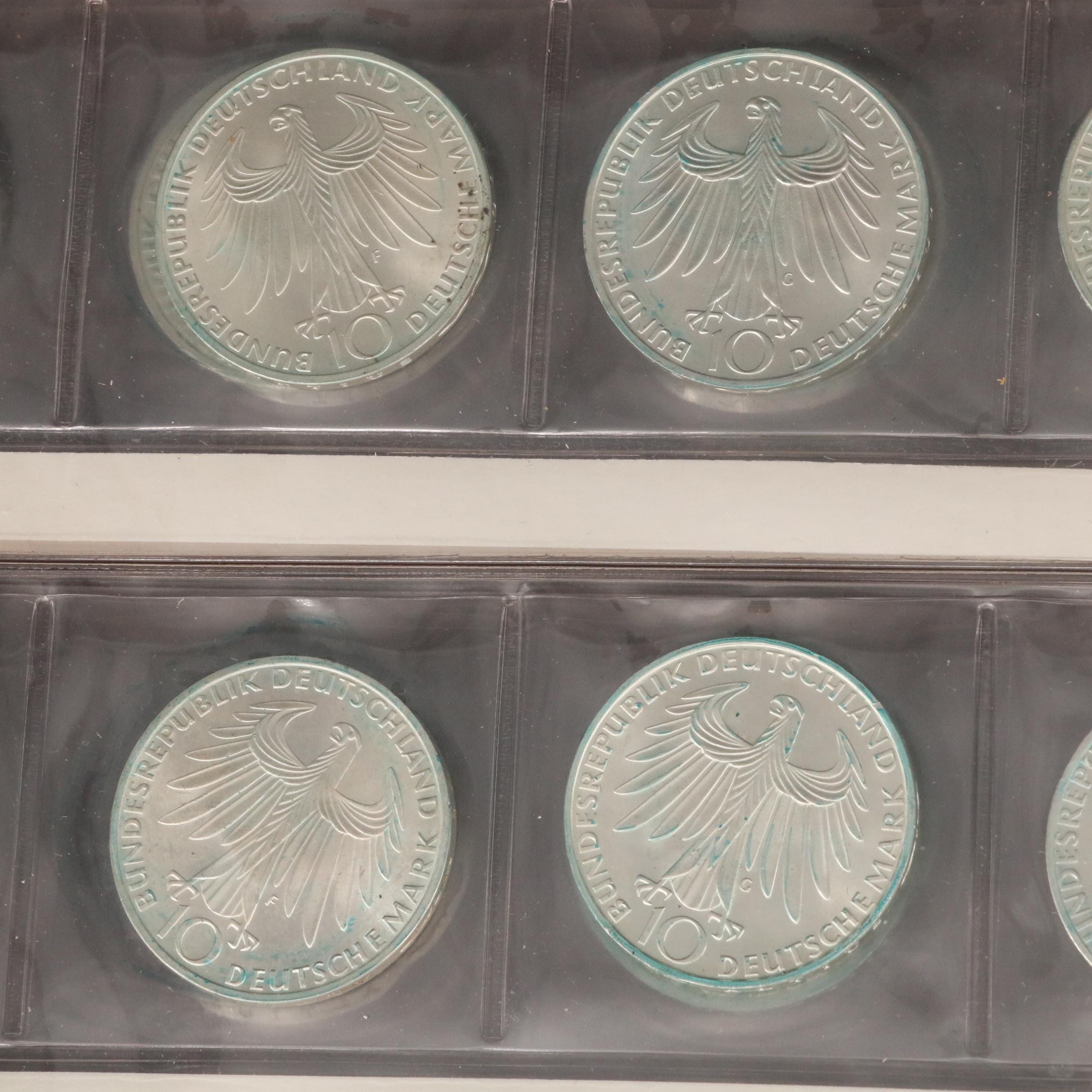 Collection of Sixty-Four German Five and Ten Mark Silver Coins | EBTH