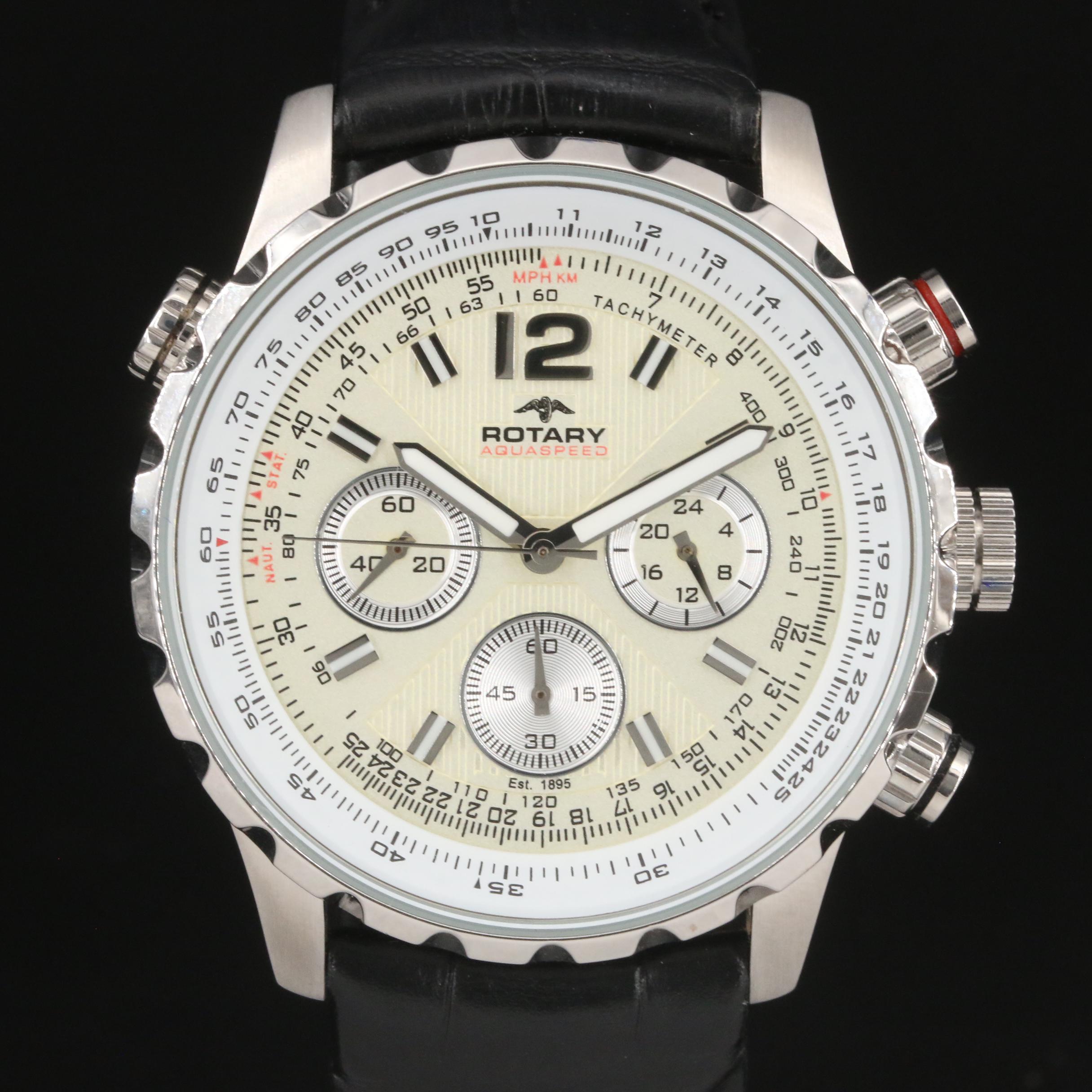 Rotary Aquaspeed Chronograph Stainless Steel Wristwatch | EBTH